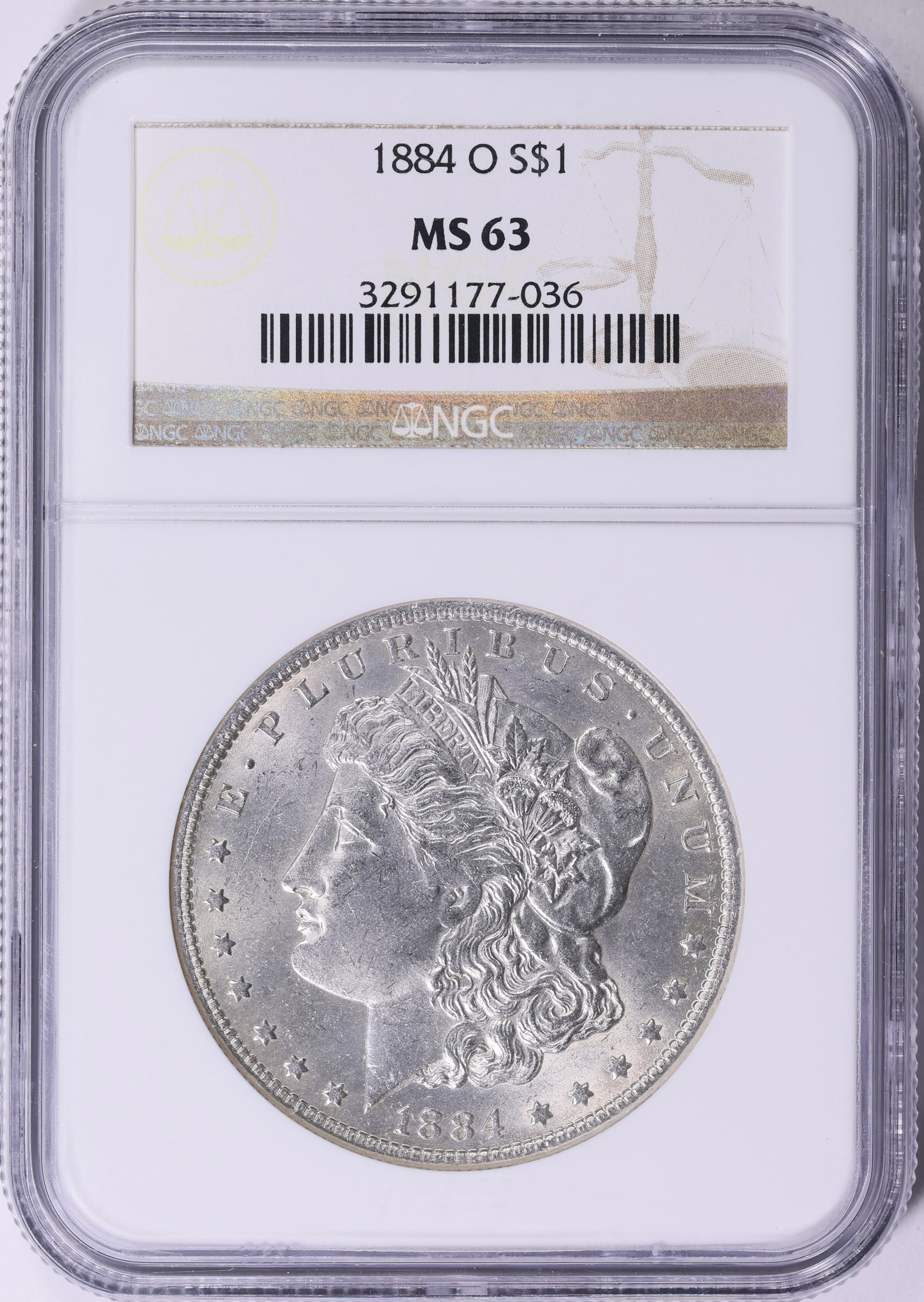 1884-O Morgan Silver Dollar NGC MS-63 (Item 1904097) | GreatCollections Coin Auctions