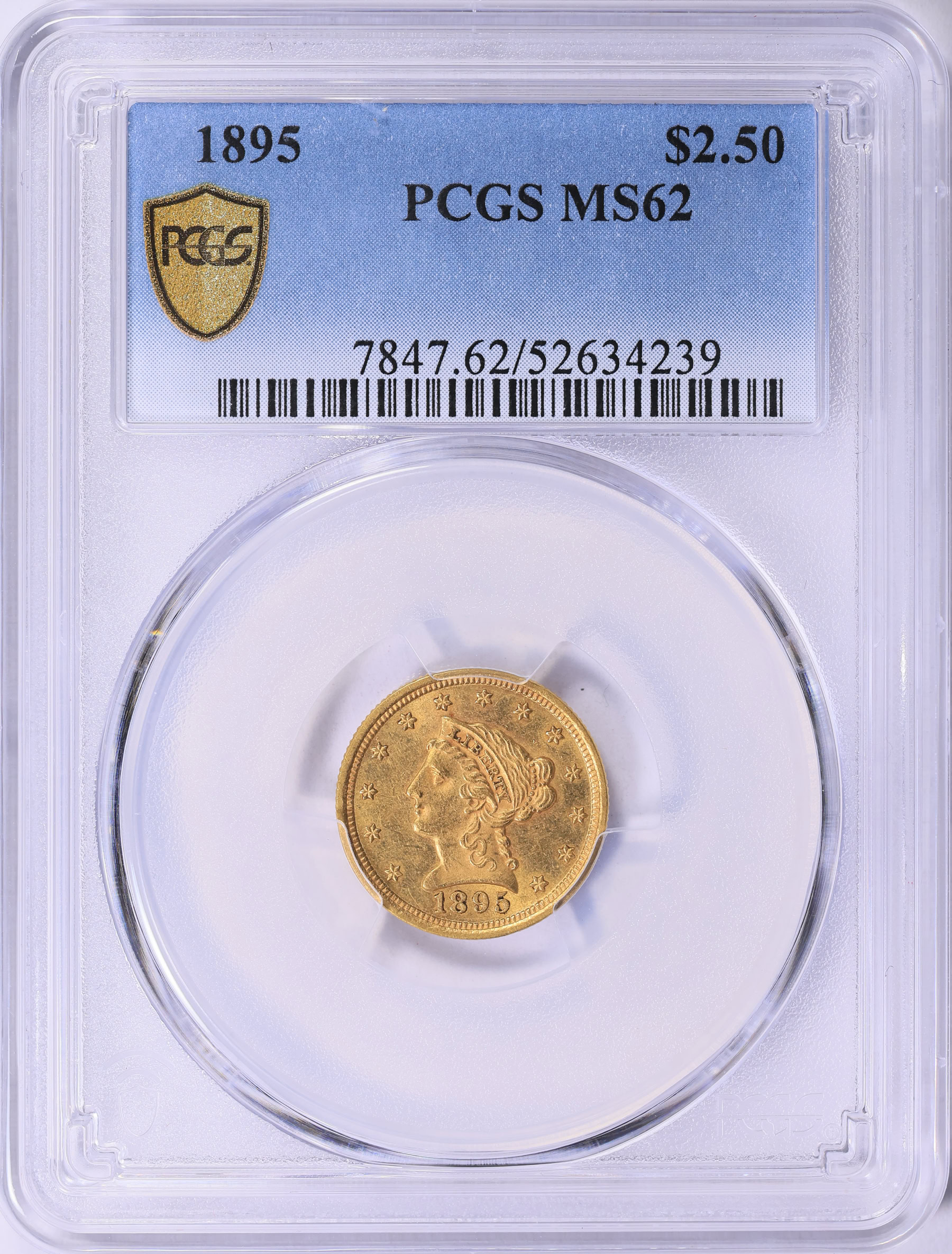 1895 Liberty Gold Quarter Eagle PCGS MS-62 (Item 1904152) | GreatCollections Coin Auctions