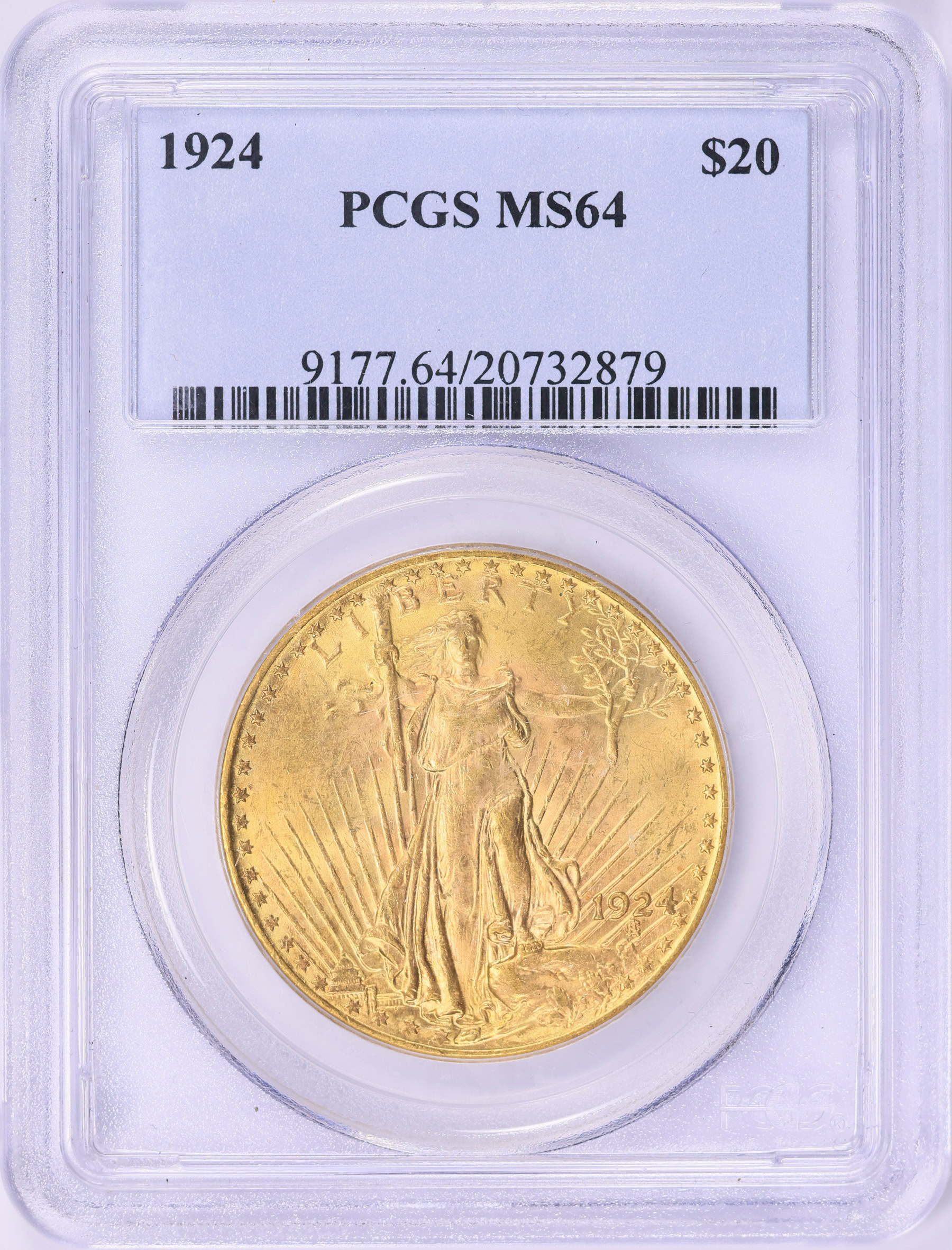 1924 Saint-Gaudens Gold Double Eagle PCGS MS-64 (Item 1904177) | GreatCollections Coin Auctions