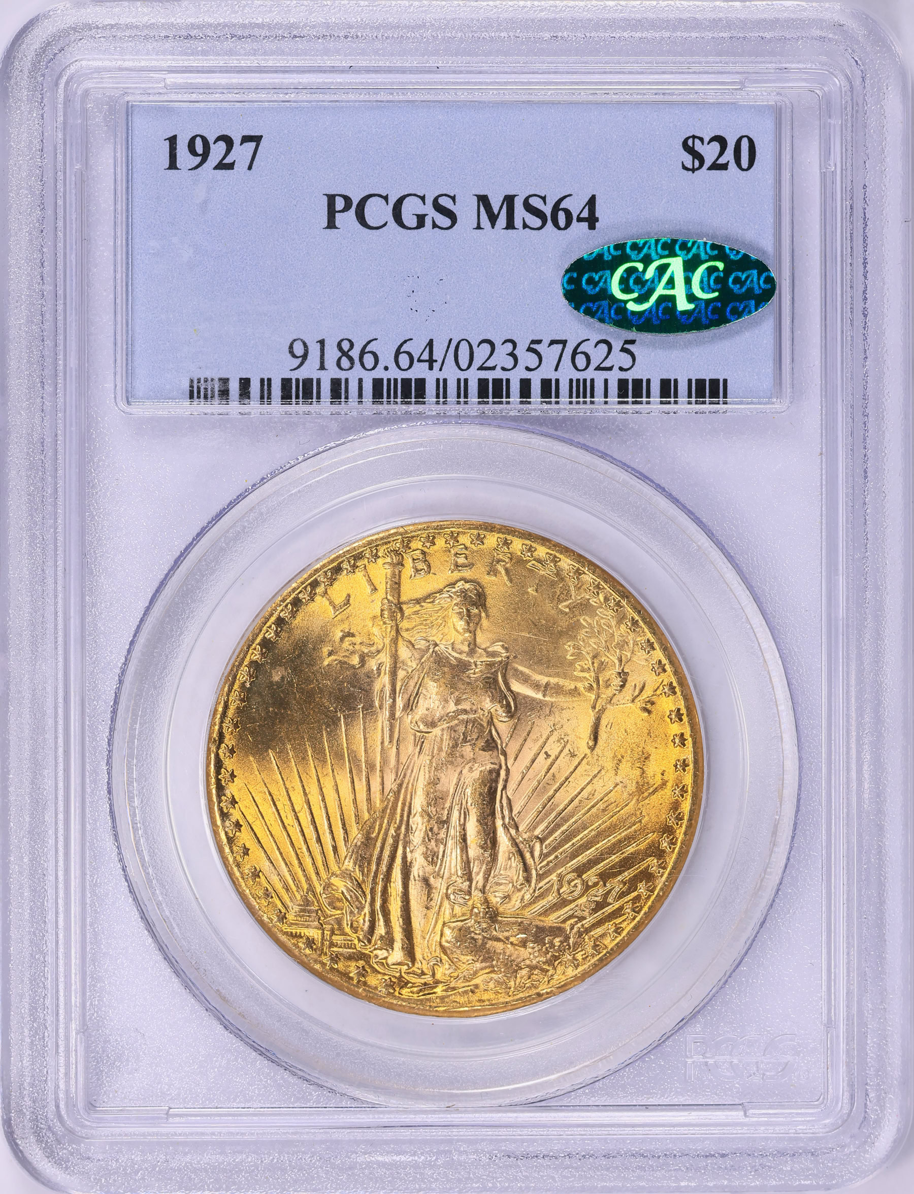 1927 Saint-Gaudens Gold Double Eagle PCGS MS-64 (CAC Green) (Item ...