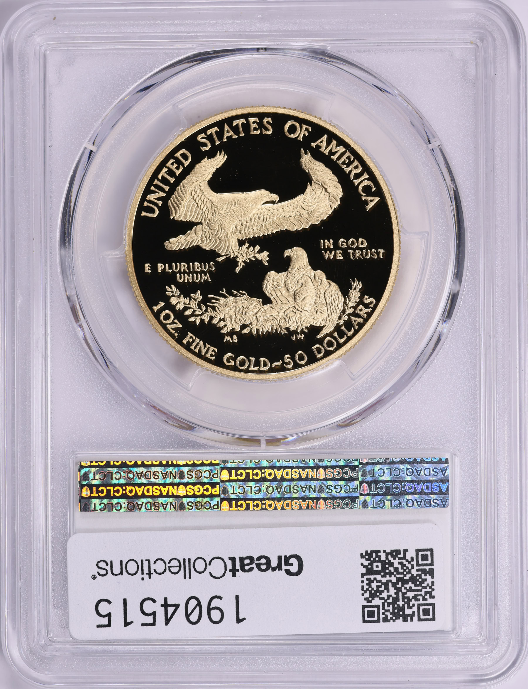 2020-W $50 One-Ounce Gold American Eagle V75 Privy First Strike PCGS ...