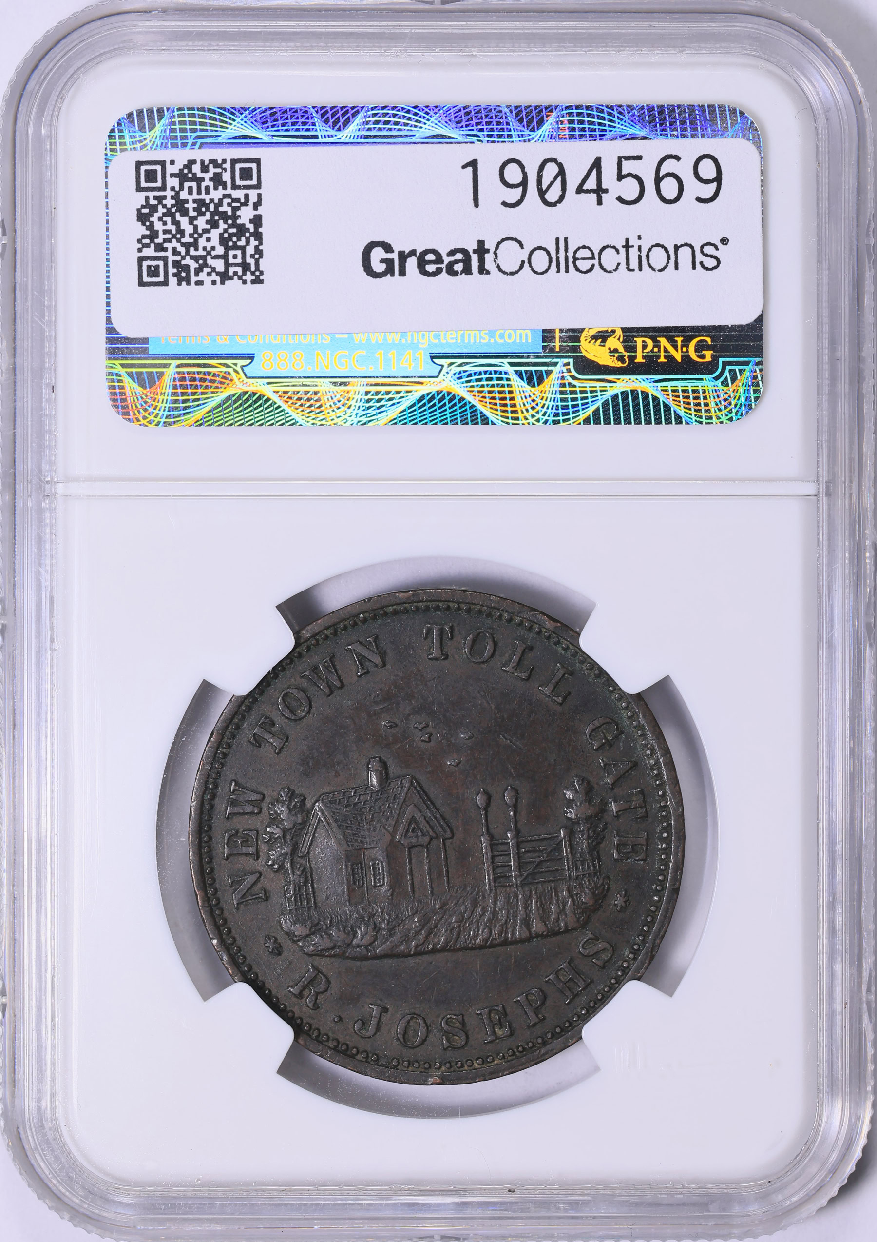 Australia - New Town, Tasmania 1855 Penny Token R. Josephs KM-Tn141 NGC ...
