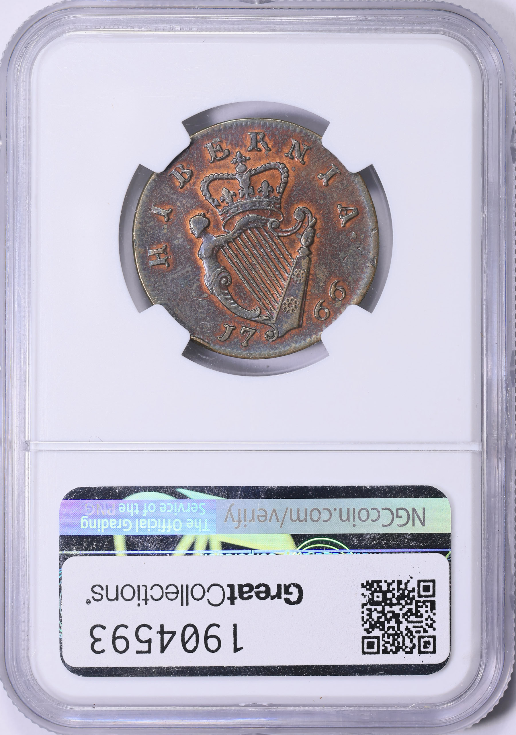 Ireland 1766 1/2 Penny KM-137 NGC AU Details (Item 1904593 ...