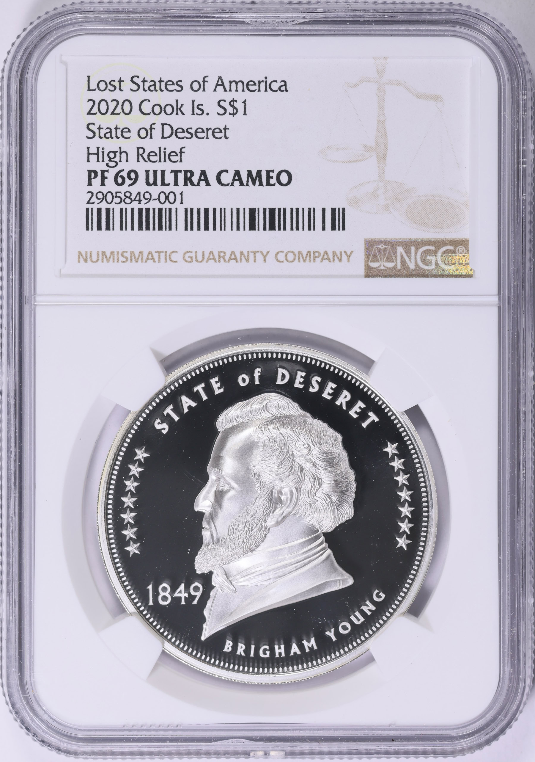 Cook Islands 2020 Silver Dollar Lost States of America, State of ...