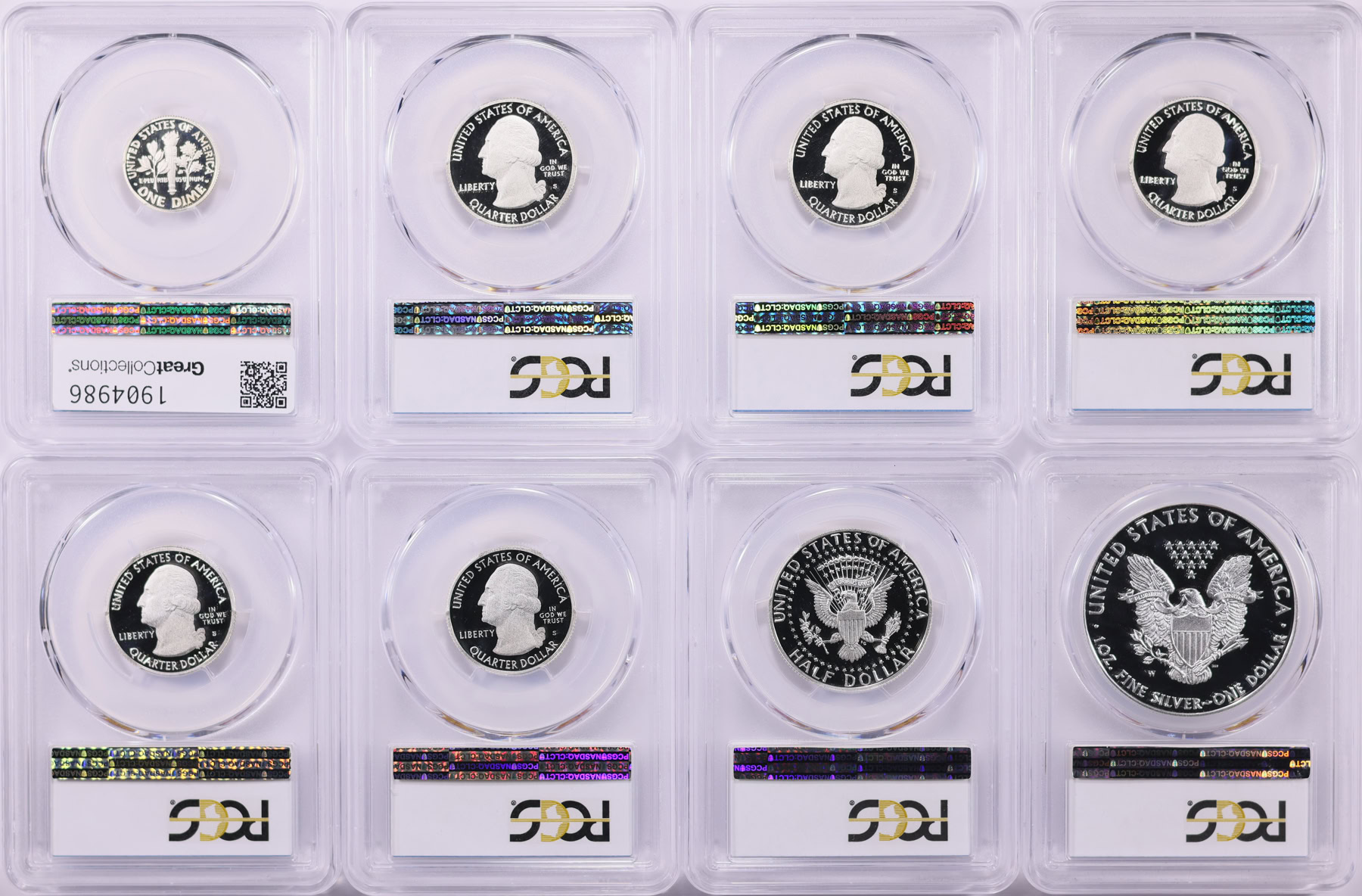 2012 U.S. Mint Limited Edition Silver Proof Set PCGS Proof-70 DCAM (8 ...
