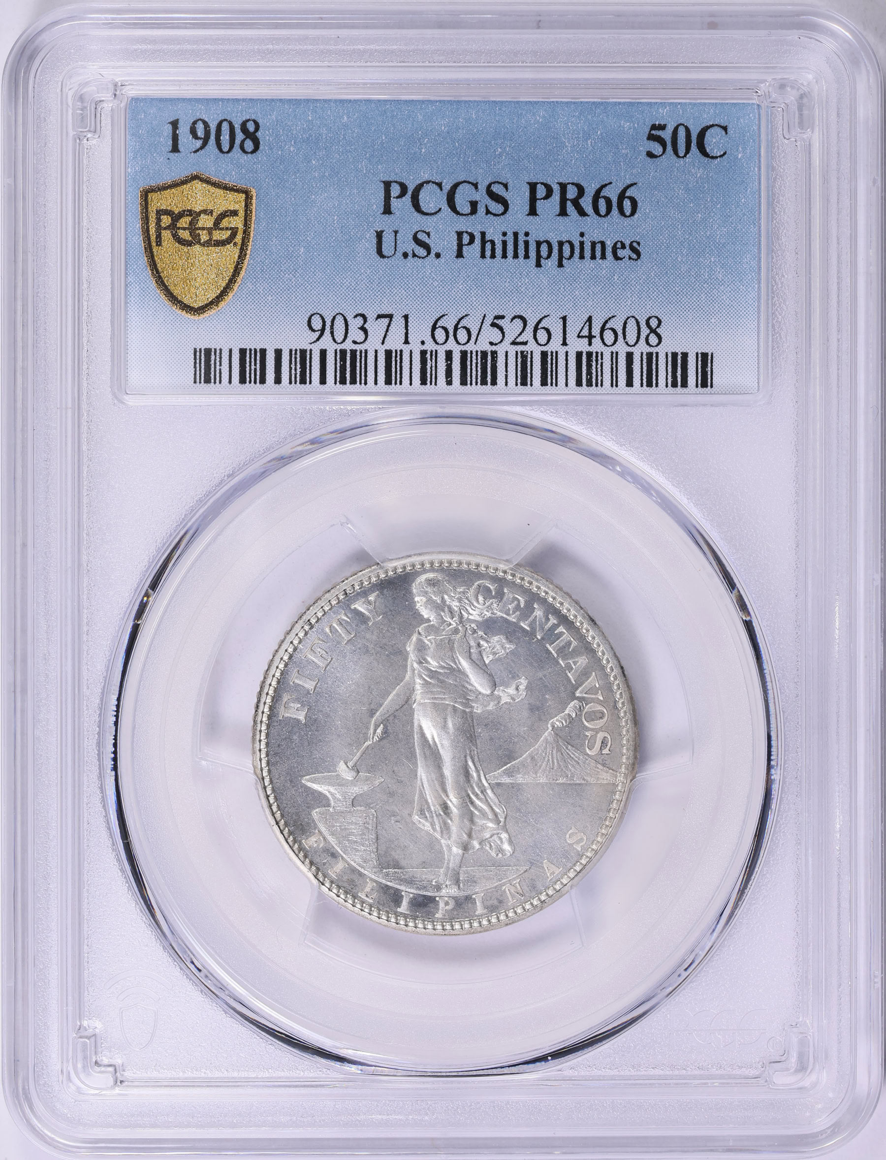 1908 U.S. Philippines Fifty Centavos PCGS Proof-66 (Item 1905037 ...