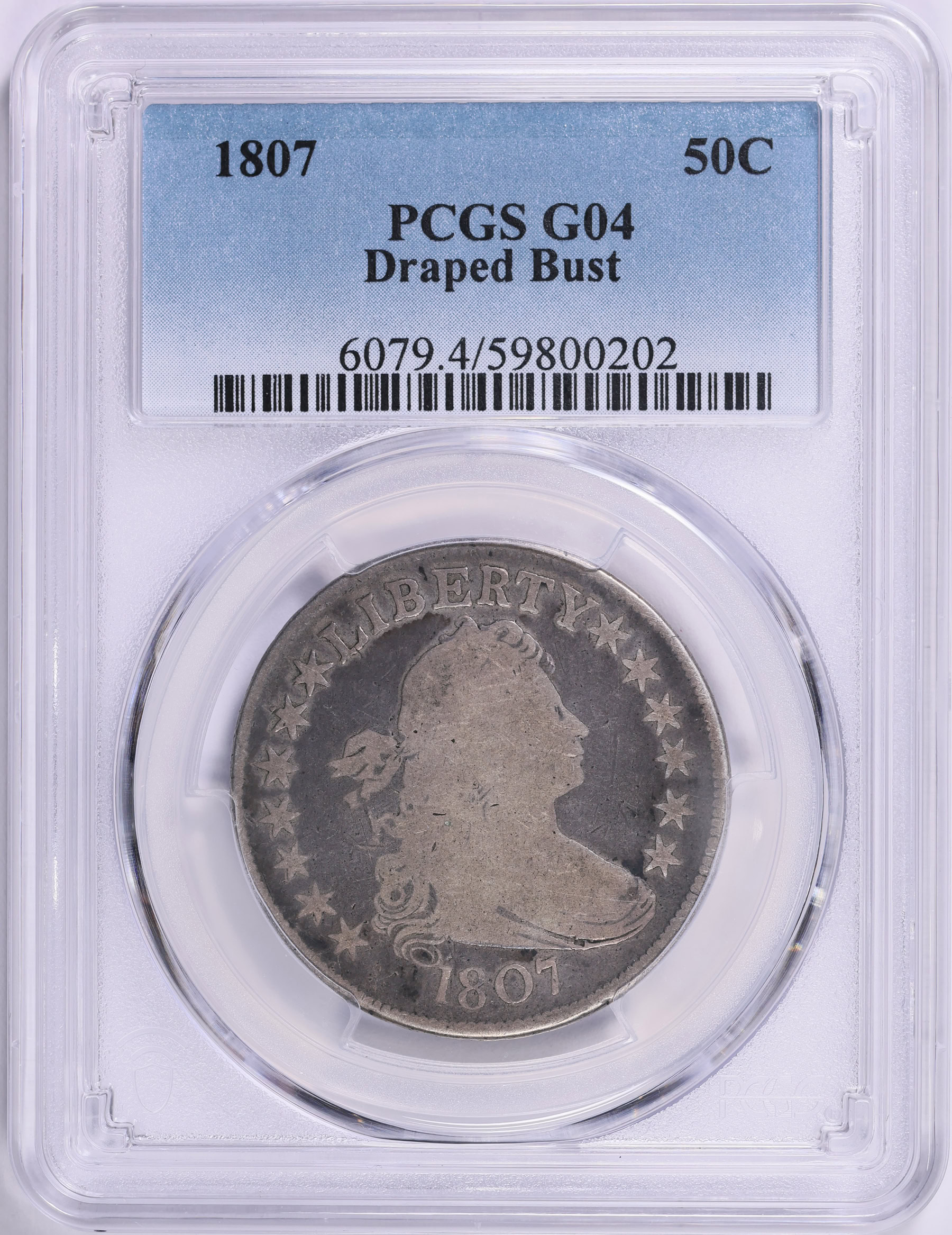 1807 Draped Bust Half Dollar PCGS G-04 (Item 1905318) | GreatCollections Coin Auctions
