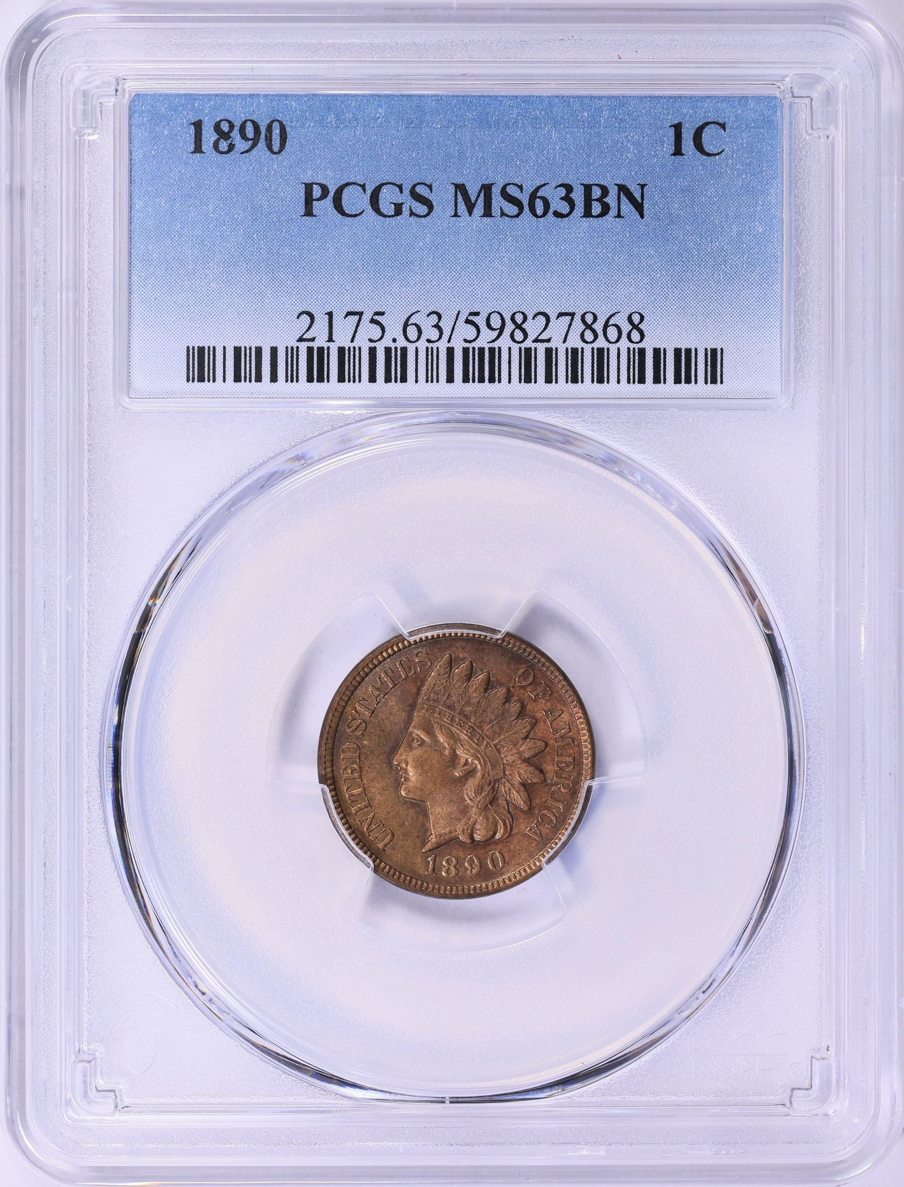 1890 Indian Cent PCGS MS-63 BN (Item 1905366) | GreatCollections Coin Auctions