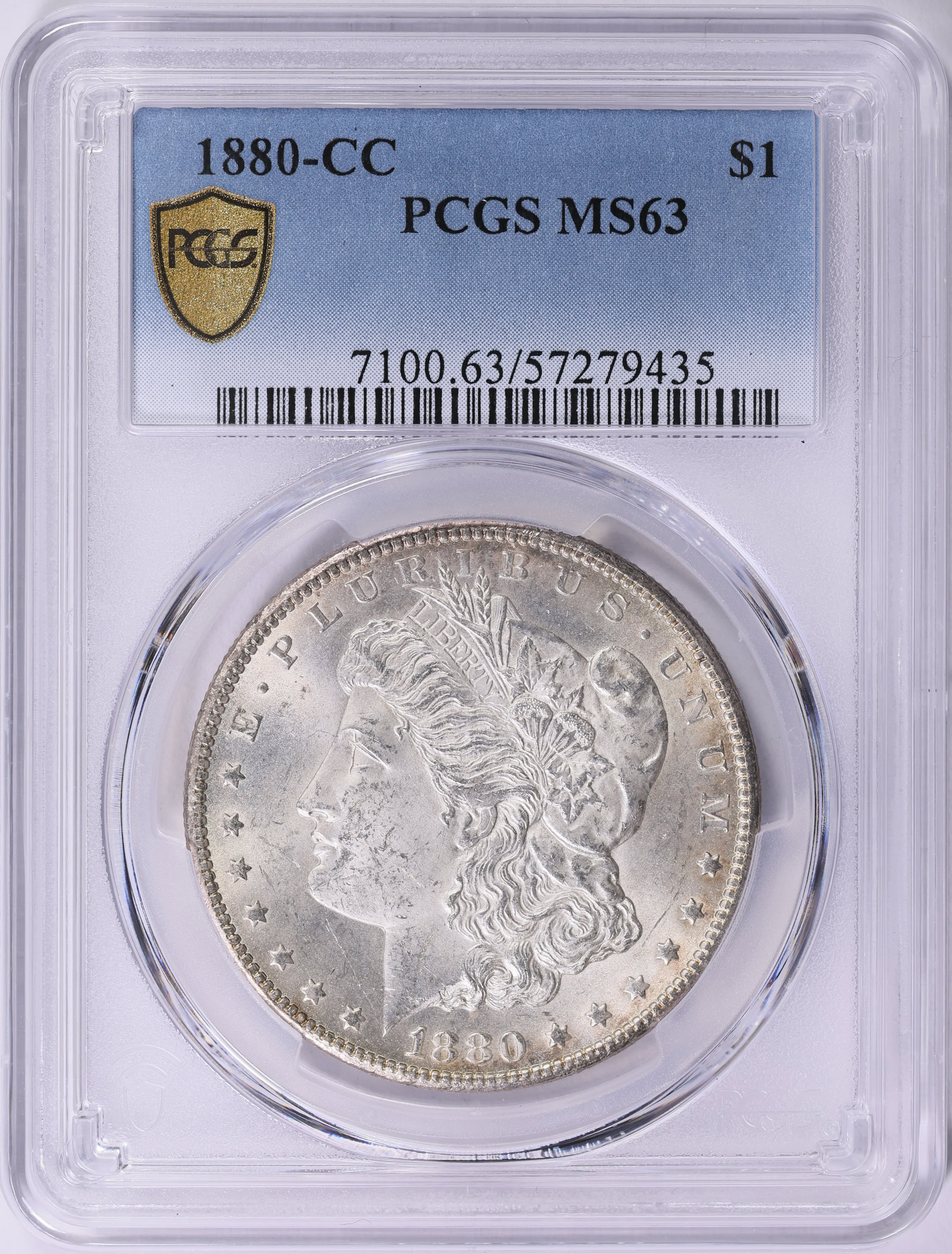 1880-CC Morgan Silver Dollar PCGS MS-63 (Item 1905498) | GreatCollections Coin Auctions