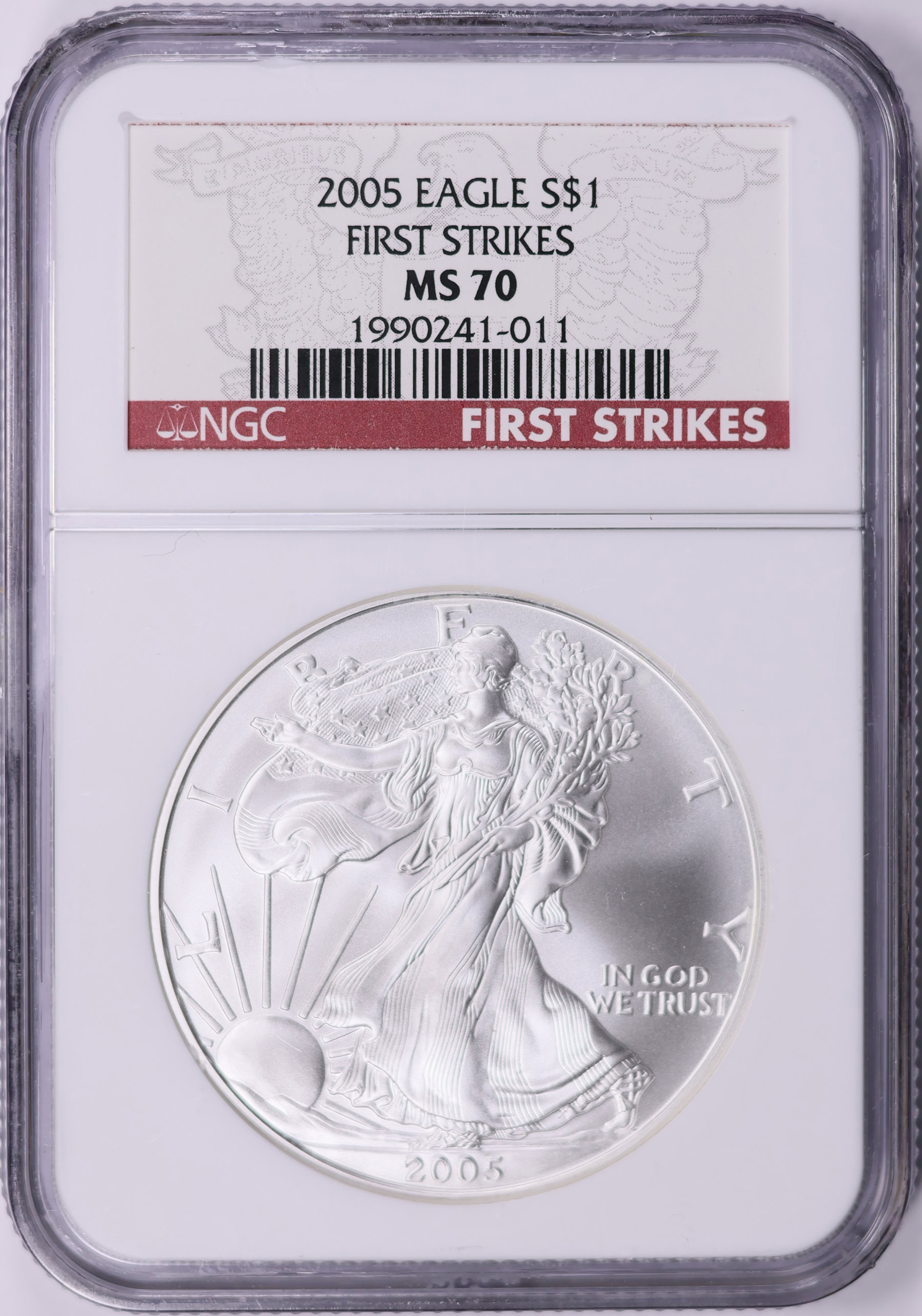 2005 $1 Silver Eagle First Strikes NGC MS-70 (Item 1906034 ...