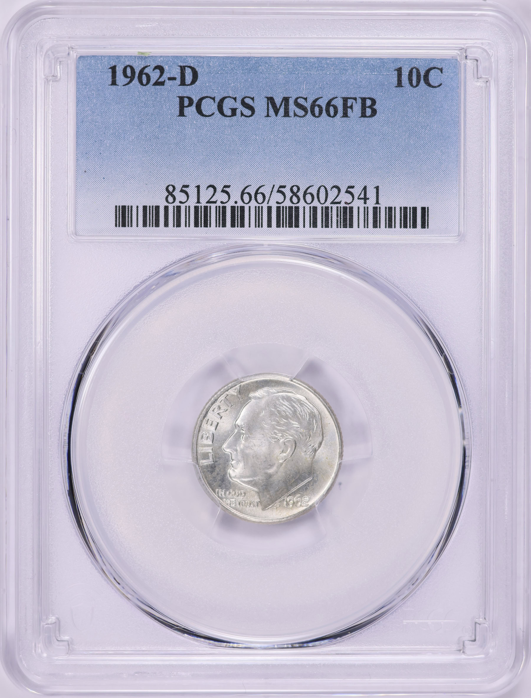 1962-D Roosevelt Dime PCGS MS-66 FB (Item 1906155) | GreatCollections ...