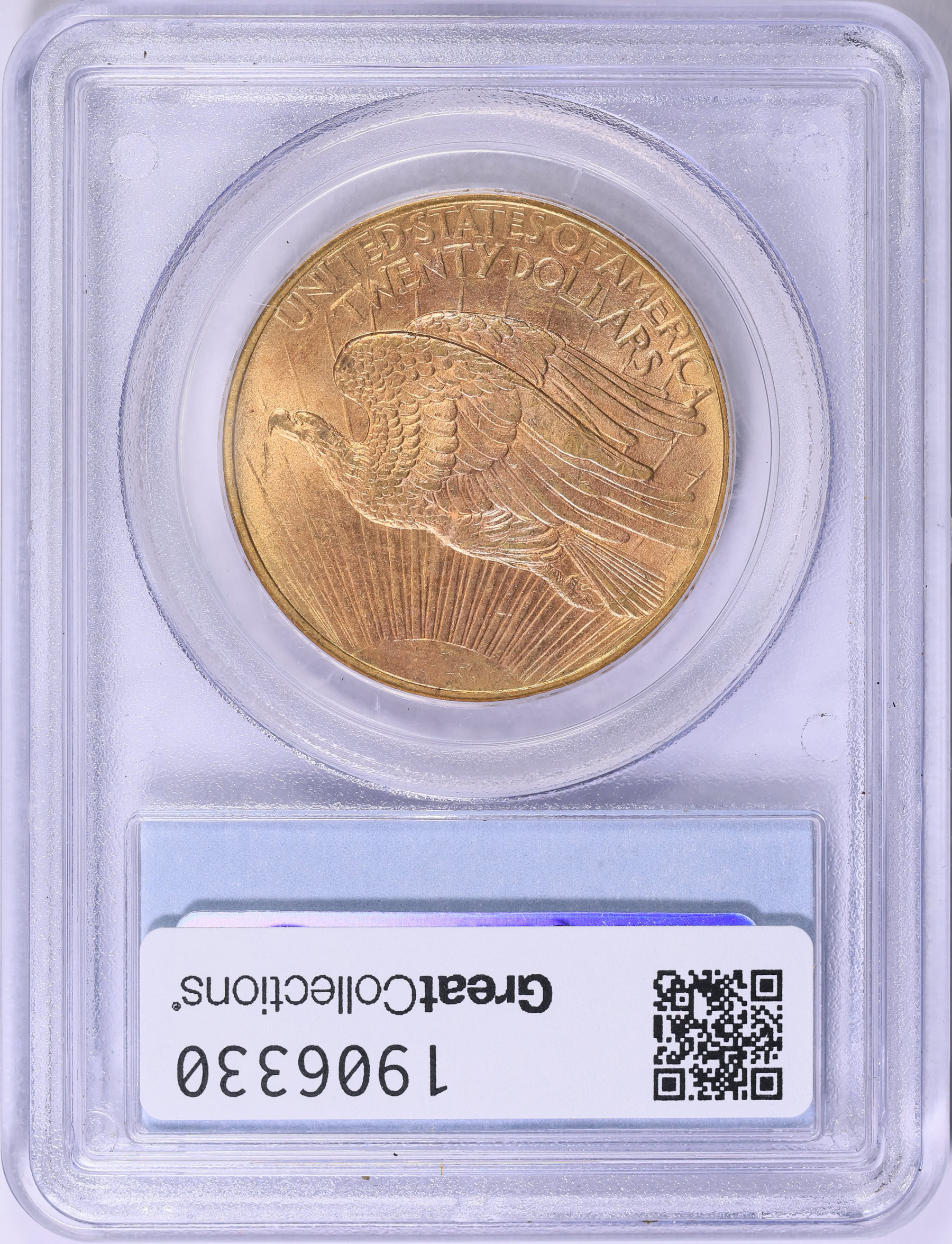 1908-D Saint-Gaudens Gold Double Eagle No Motto PCGS MS-65 (Item 1906330) | GreatCollections ...