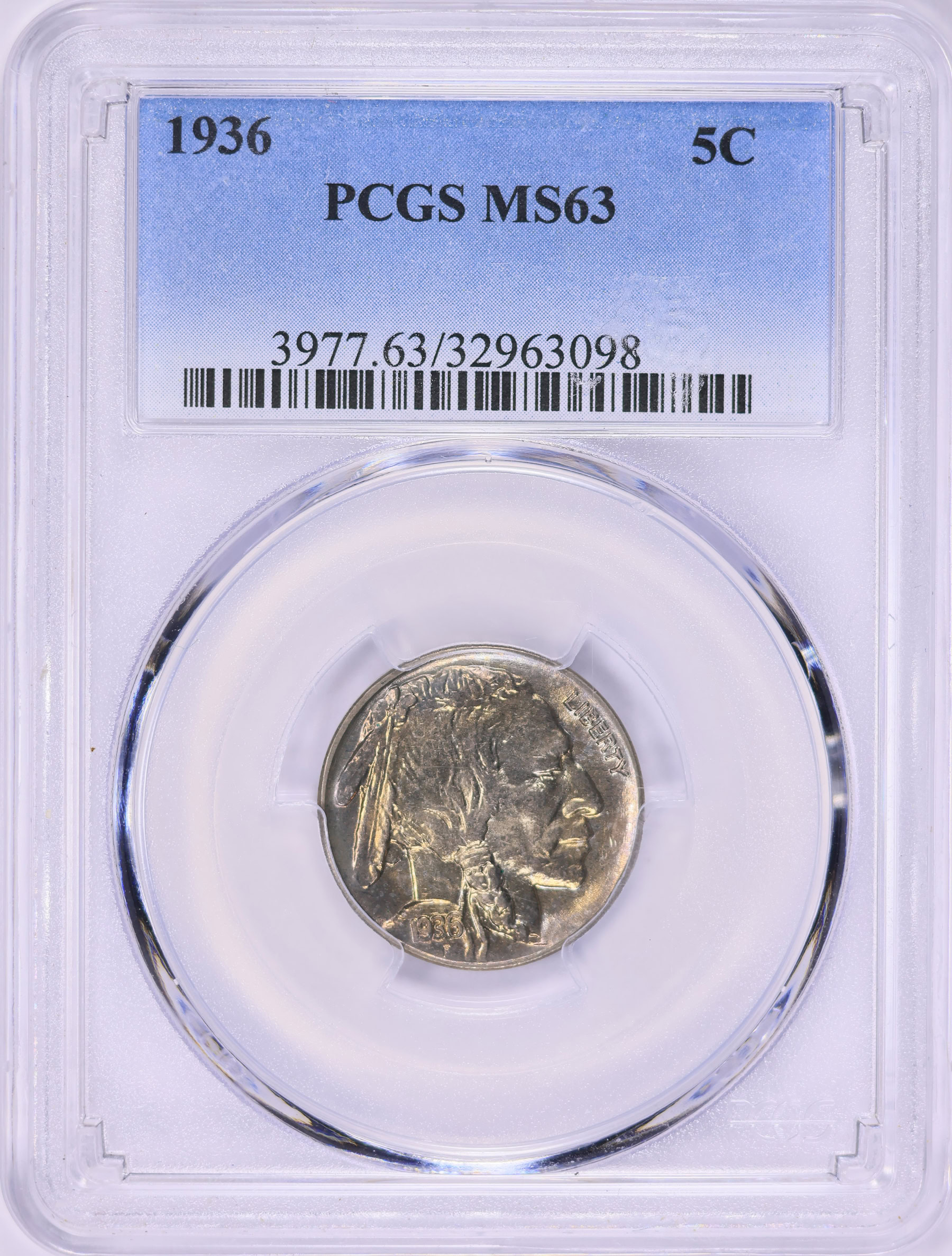 1936 Buffalo Nickel PCGS MS-63 (Item 1906405) | GreatCollections Coin ...