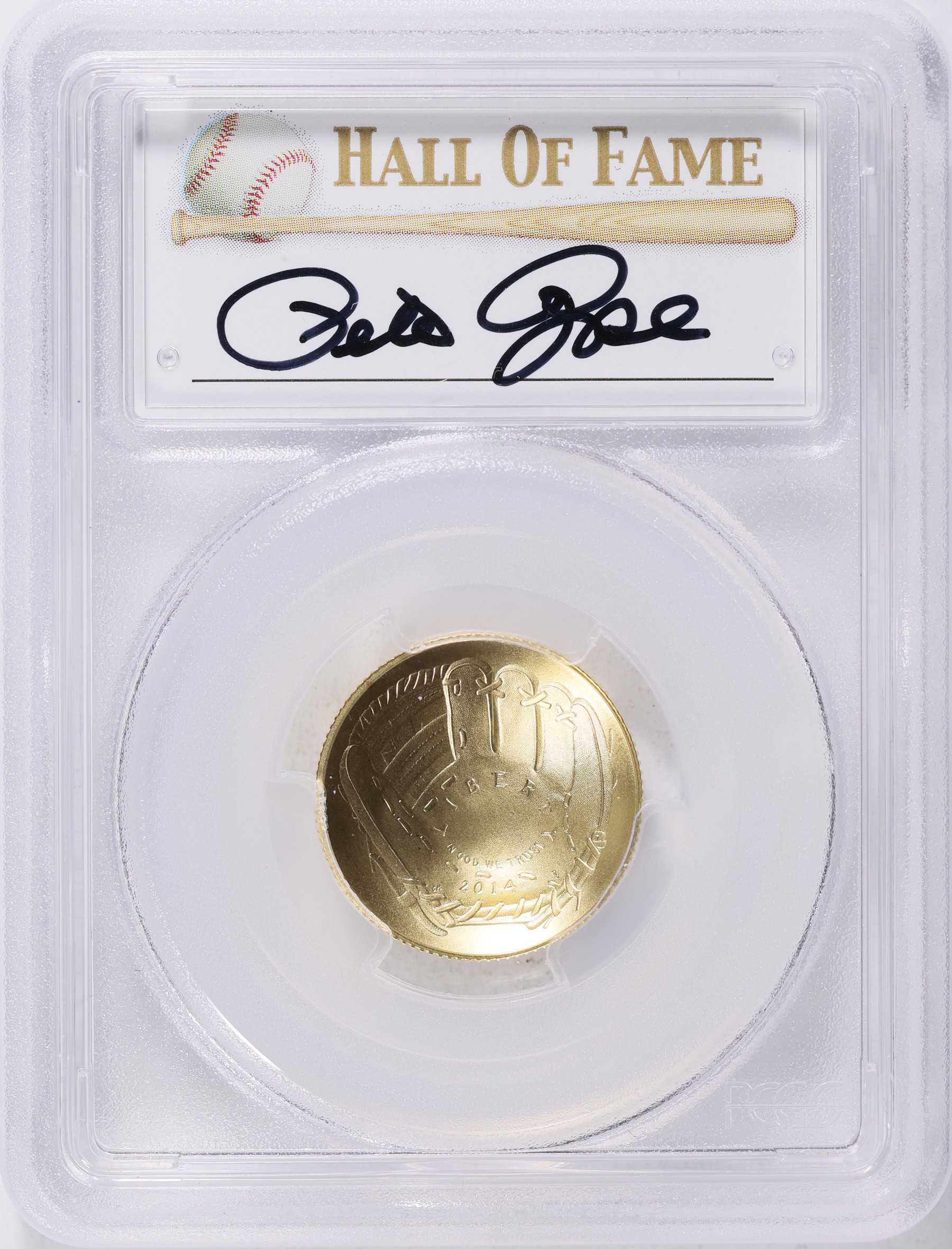 2014-W Baseball Hall of Fame Gold $5 First Strike PCGS MS-69 (Pete Rose ...