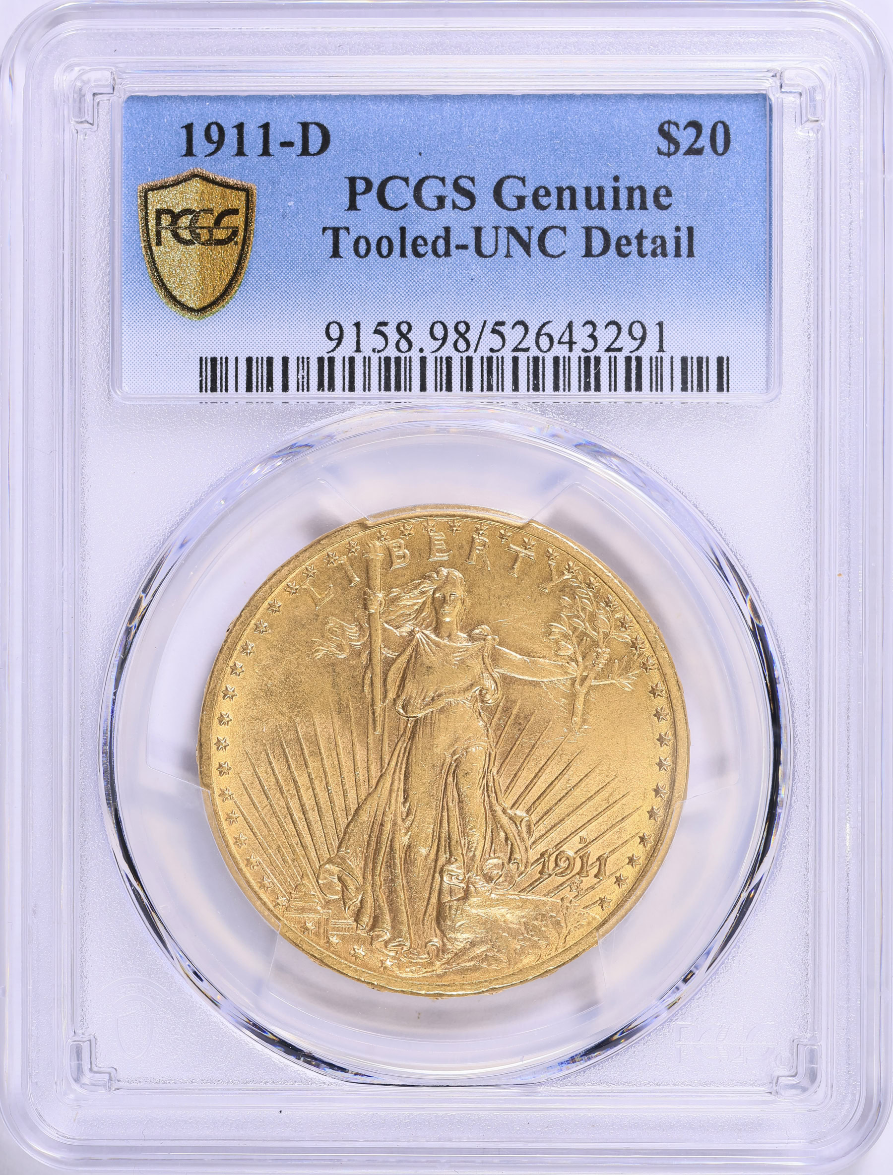 1911-D Saint-Gaudens Gold Double Eagle PCGS Genuine Unc Details (Item 1906486 ...
