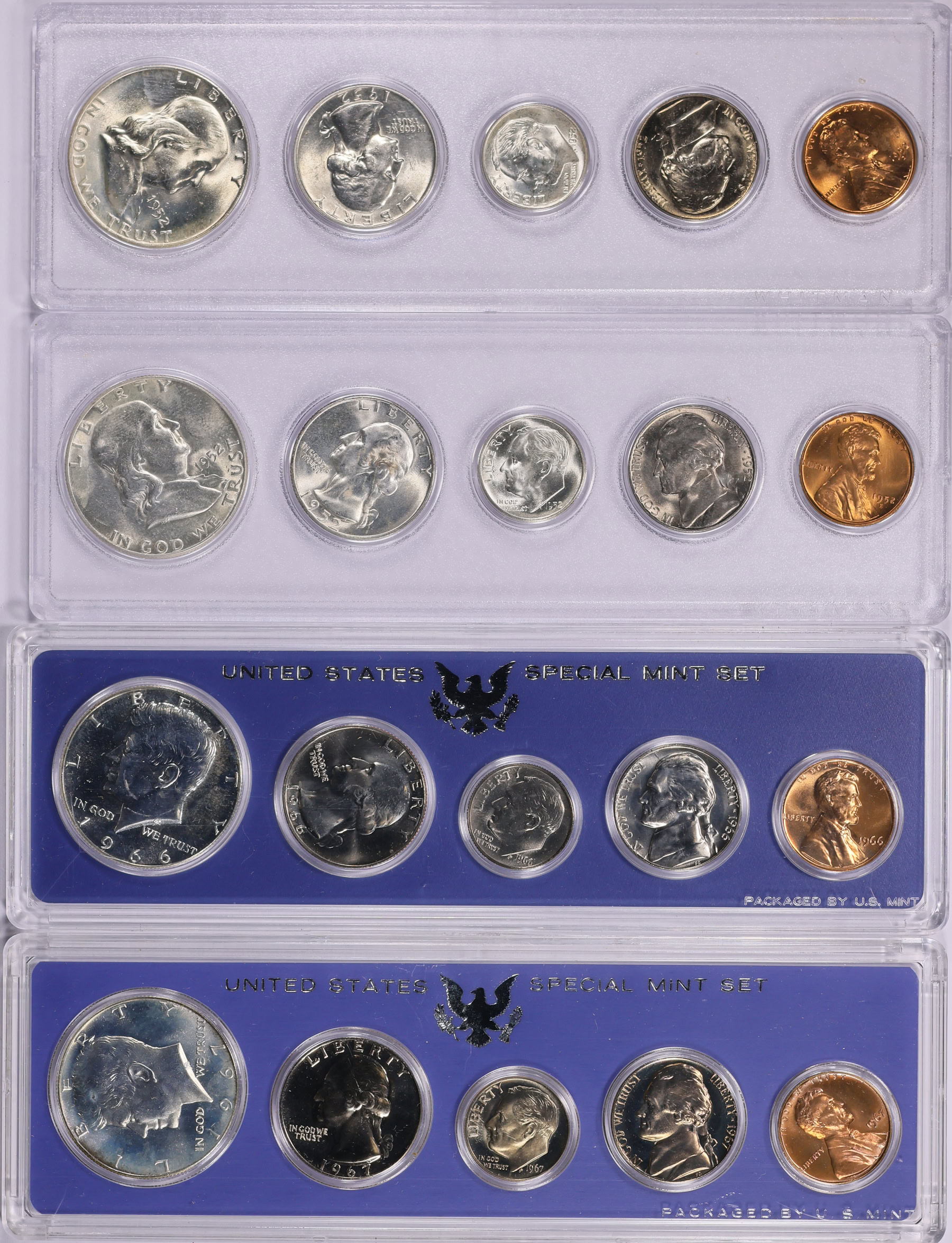 c.1952 - 1967 1c-50c U.S. Mint and Special Mint Sets Uncertified in ...