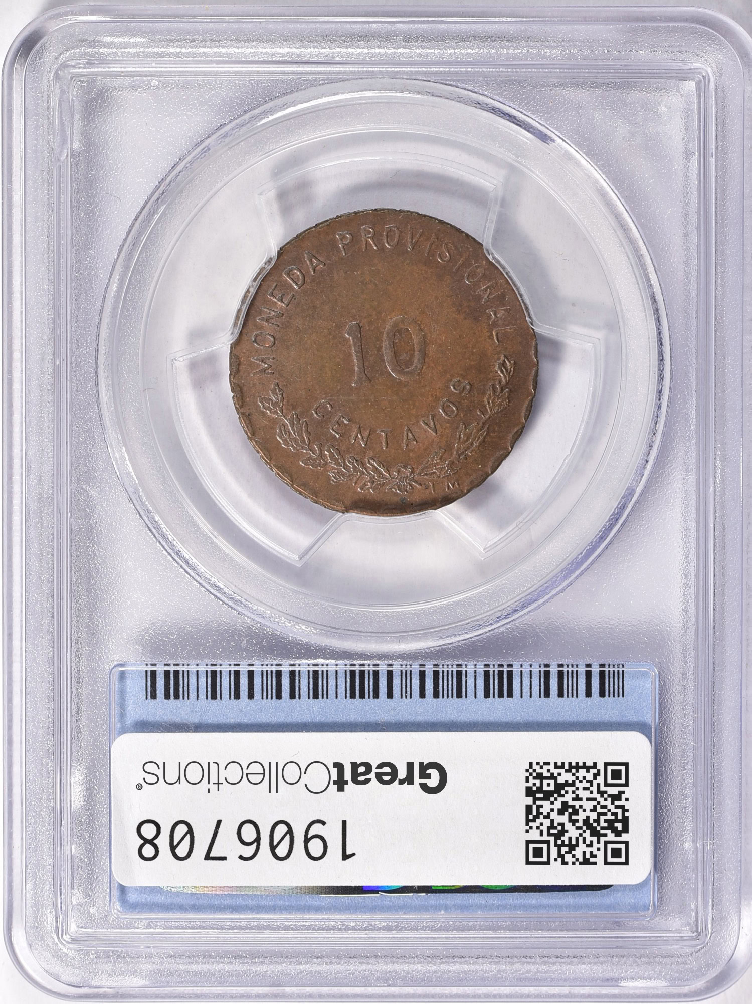 Mexico - Oaxaca 1915 10 Centavos KM-727.1 PCGS MS-63 RB (Item 1906708 ...