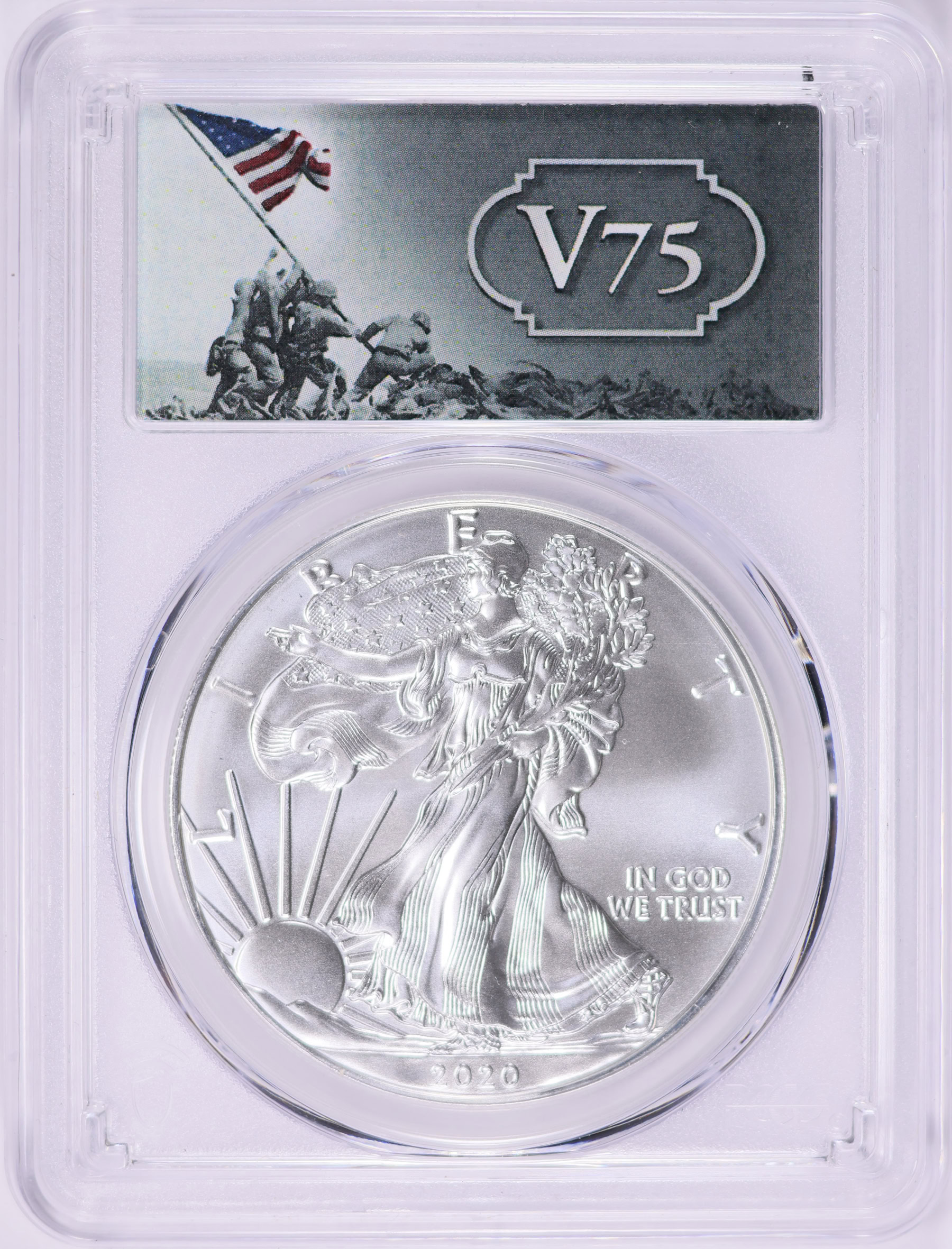 2020 $1 Silver Eagle PCGS MS-70 (V75 Label) (Item 1907070 ...