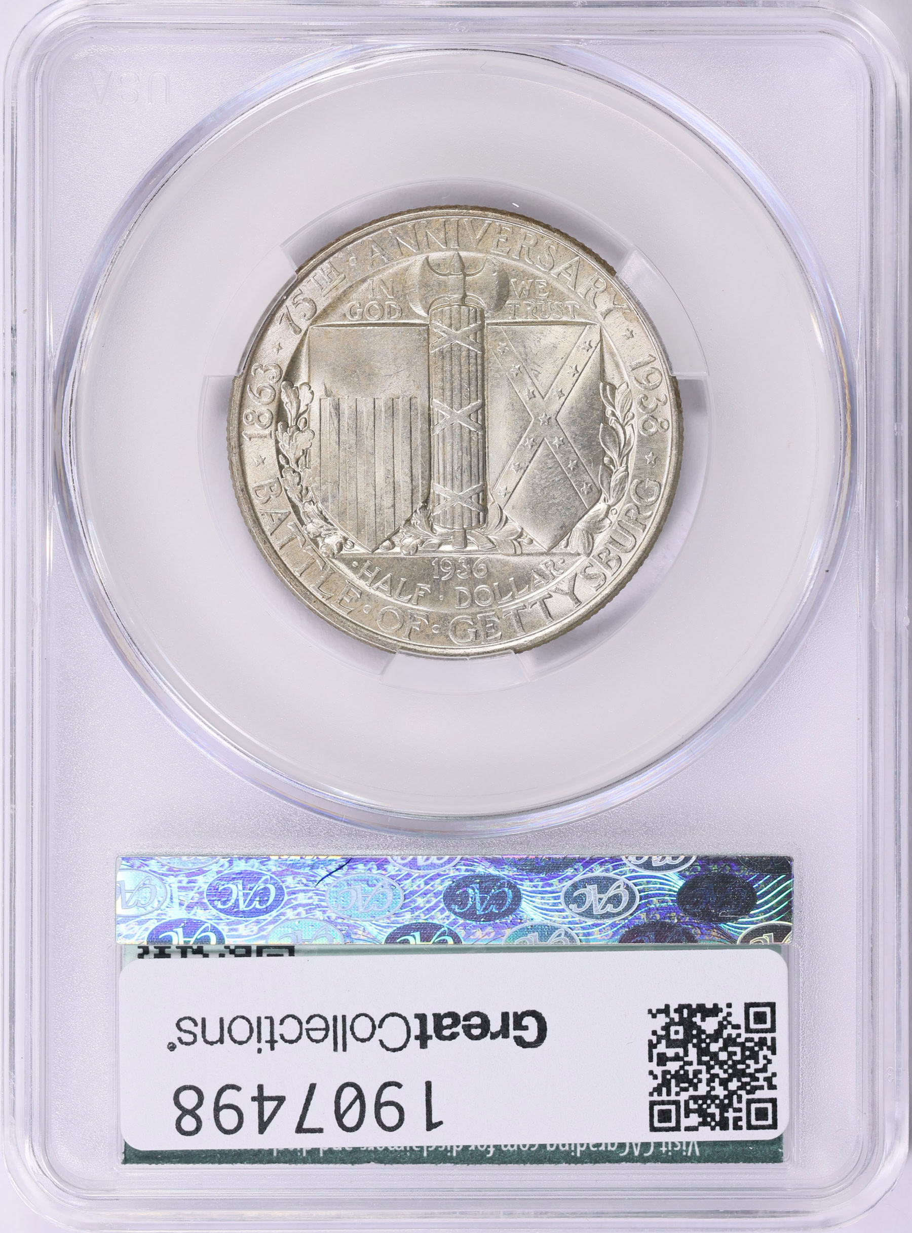 1936 Battle of Gettysburg 75th Anniversary Half Dollar CACG MS-65 (Item ...