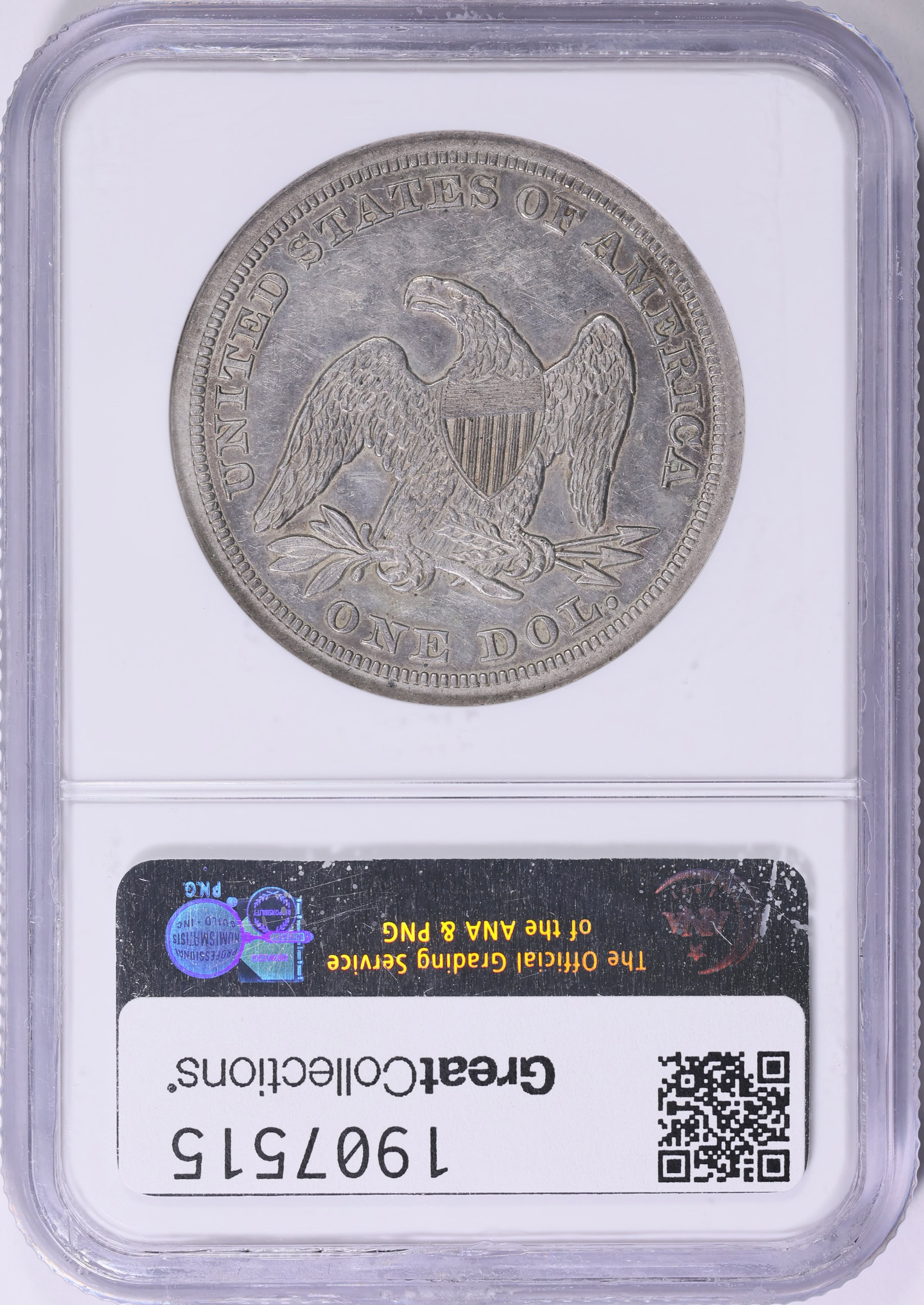 1847 Seated Liberty Silver Dollar NGC AU-55 (Item 1907515 ...