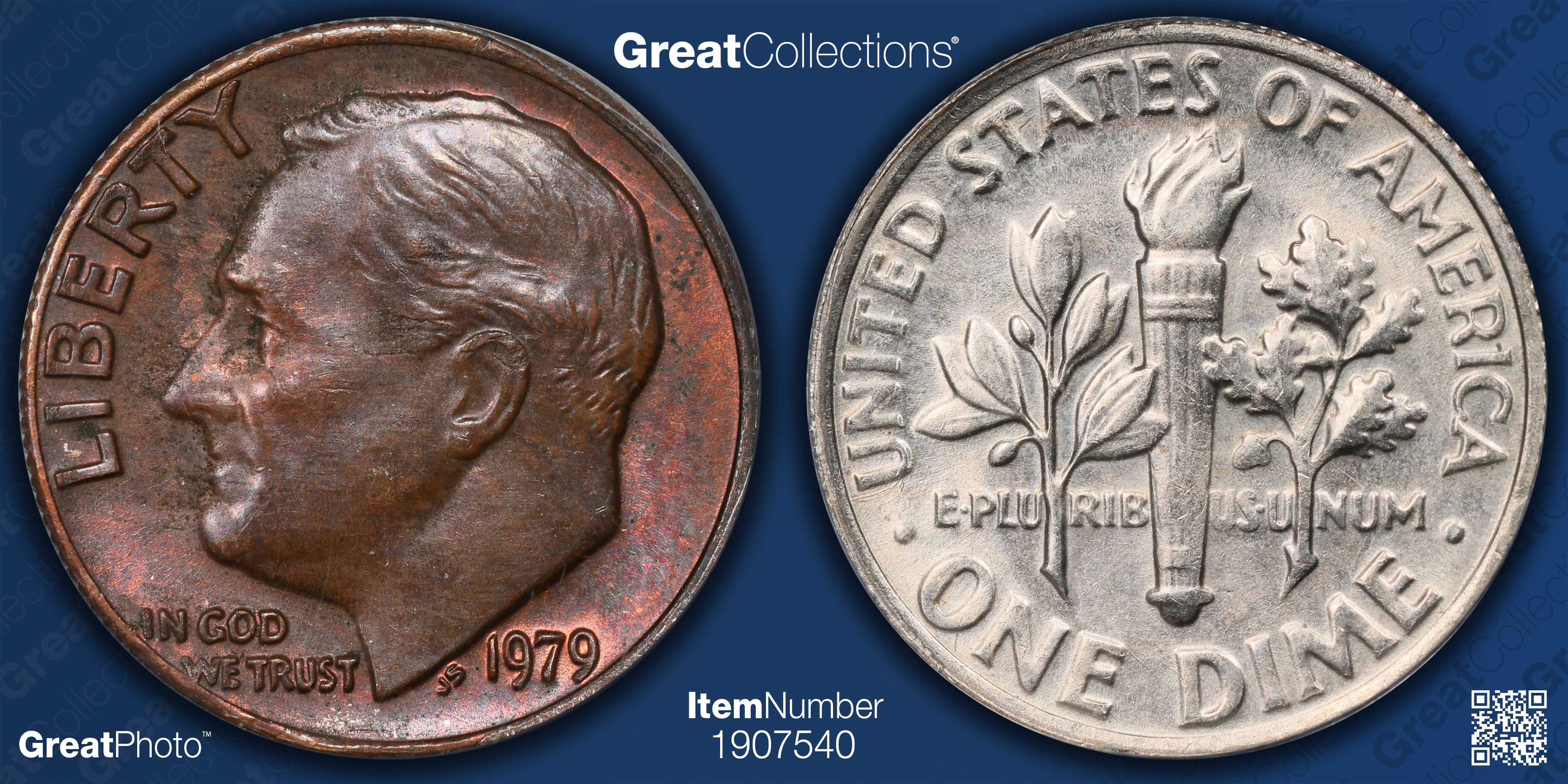 Mint Error 1979 Roosevelt Dime Missing Obverse Clad Layer Weight 1.94 ...