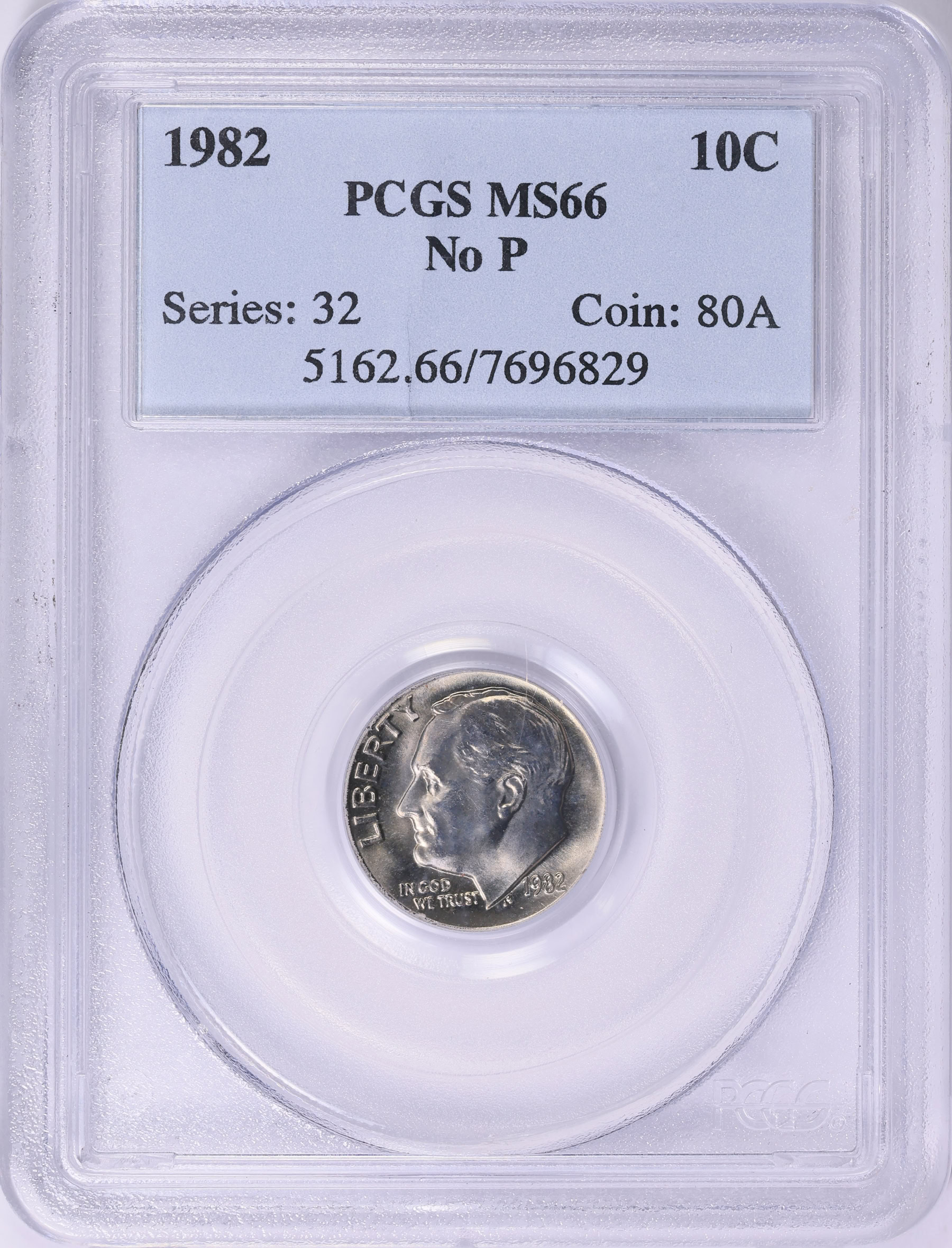 1982 Roosevelt Dime No Mintmark PCGS MS-66 (Item 1907652 ...