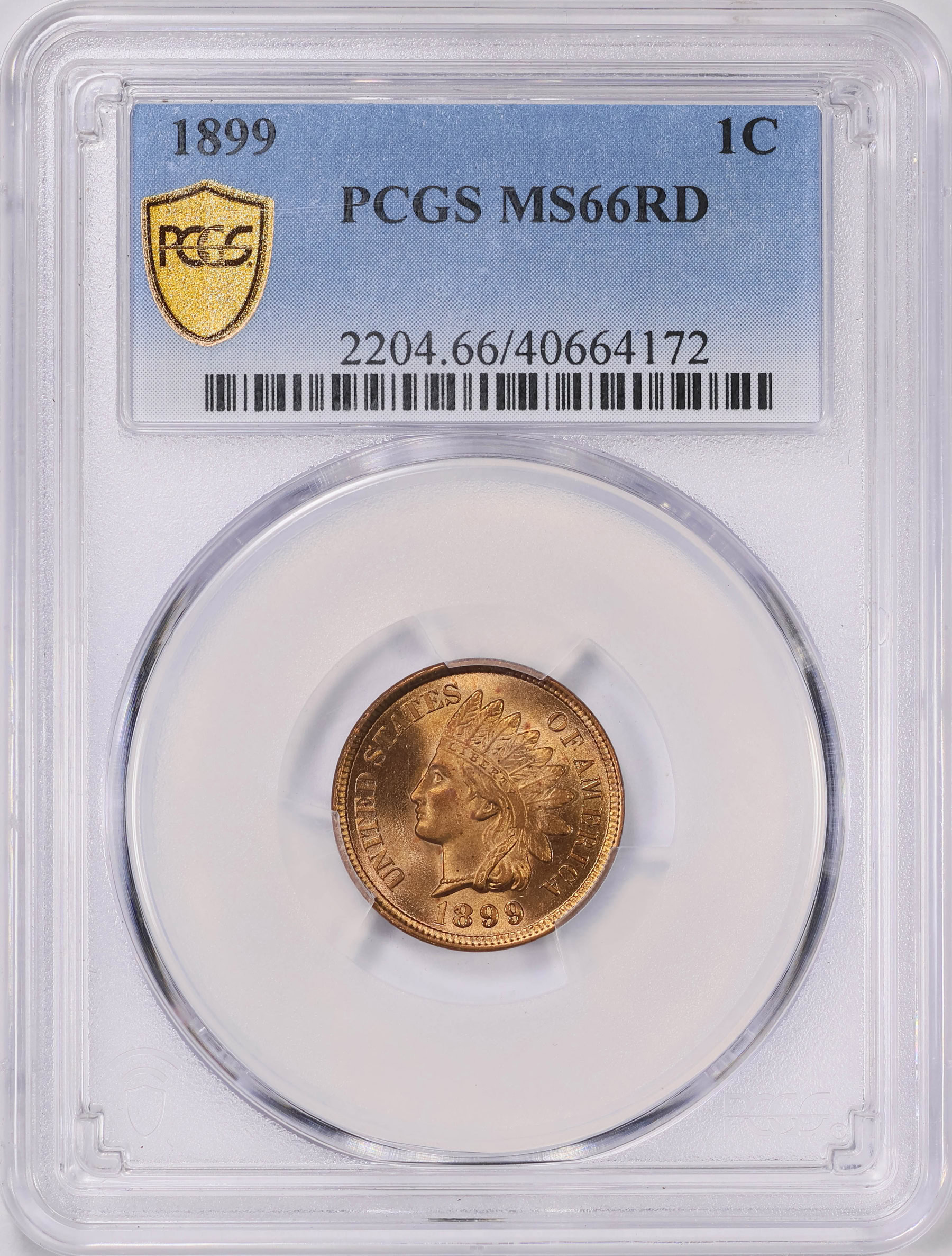 1899 Indian Cent PCGS MS-66 RD (Item 1907828) | GreatCollections Coin ...