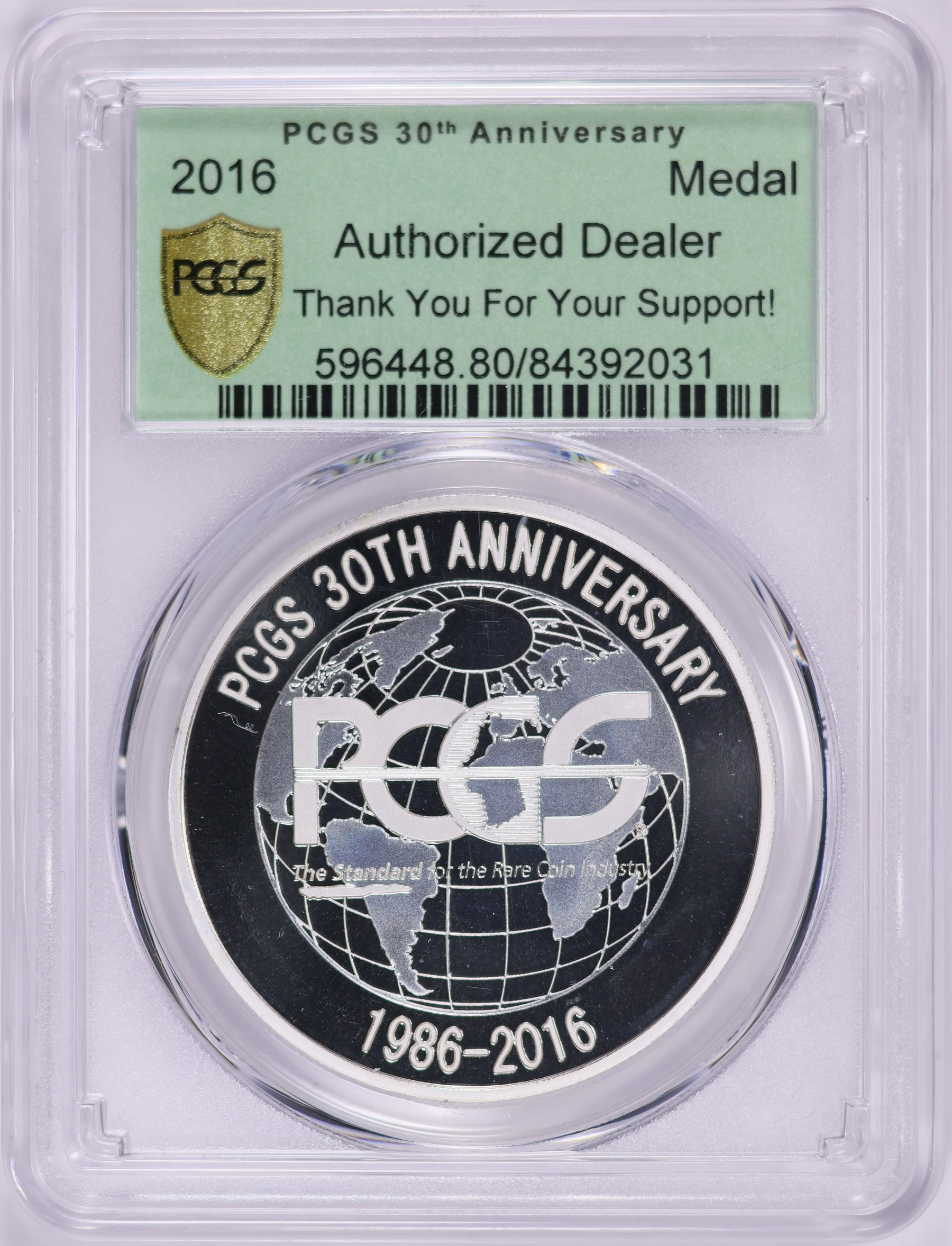 2016 PCGS 30th Anniversary Silver Commemorative Medal PCGS Certified ...