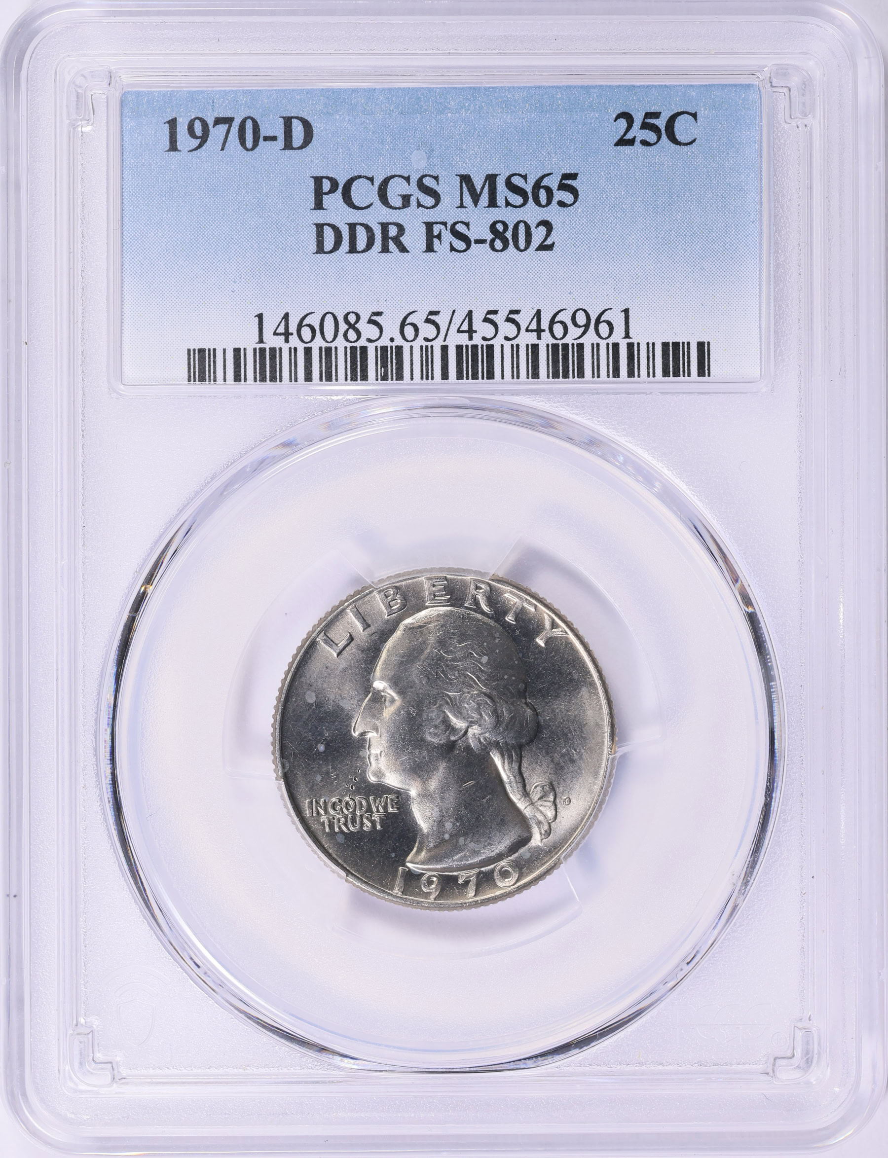 1970-D Washington Quarter Double Die Reverse FS-802 PCGS MS-65 (Item 1908817) | GreatCollections ...