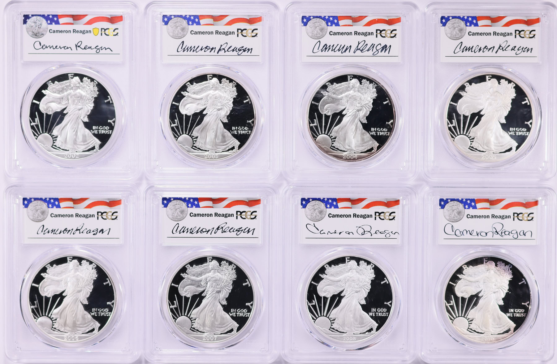 1986-S - 2023-W $1 Silver Eagle Date Run Reagan Legacy Series PCGS ...