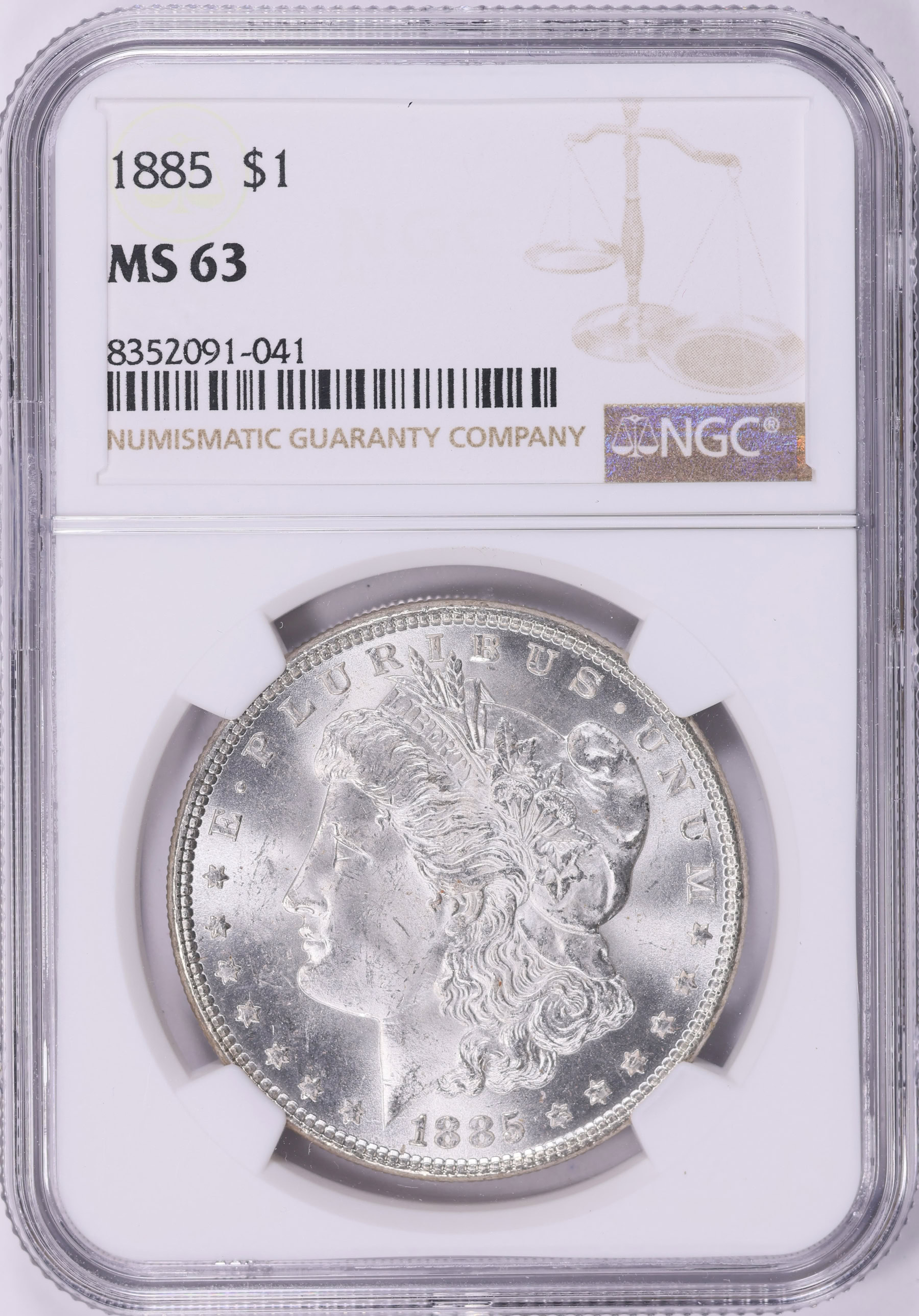 1885 Morgan Silver Dollar NGC MS-63 (Item 1909094) | GreatCollections ...