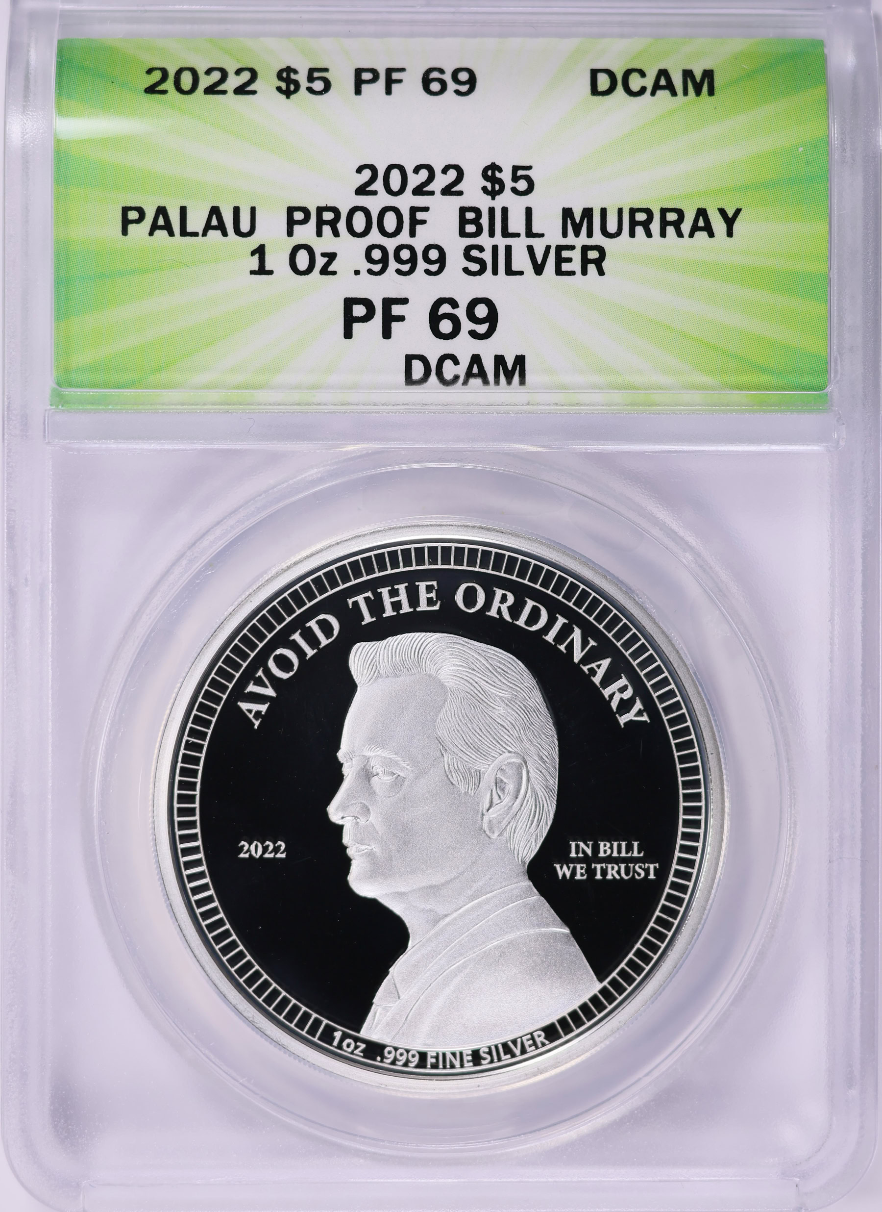 Palau 2022 Silver $5 Bill Murray ANACS Proof-69 DCAM | ANACS Cert ...