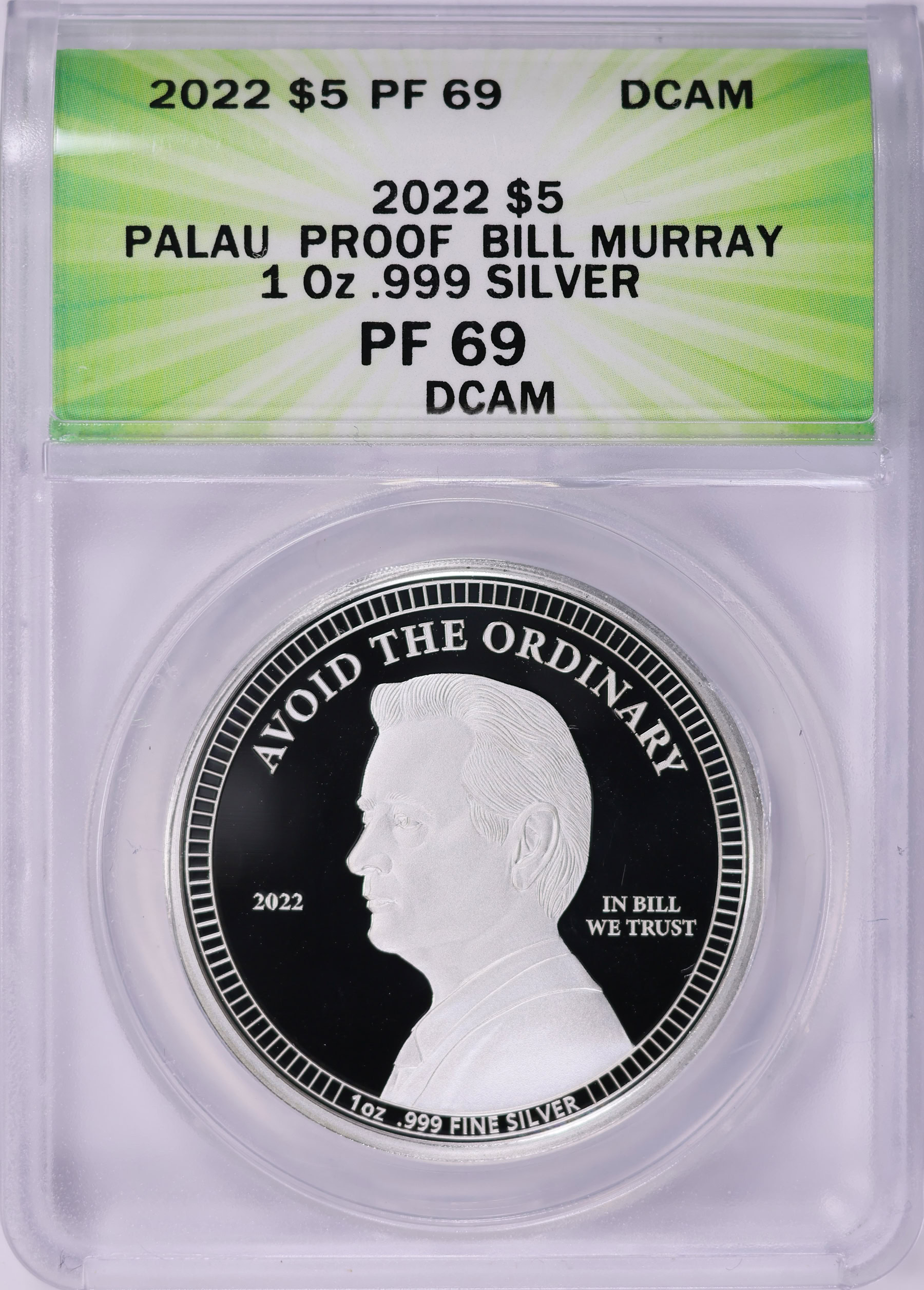 Palau 2022 Silver $5 Bill Murray ANACS Proof-69 DCAM | ANACS Cert ...