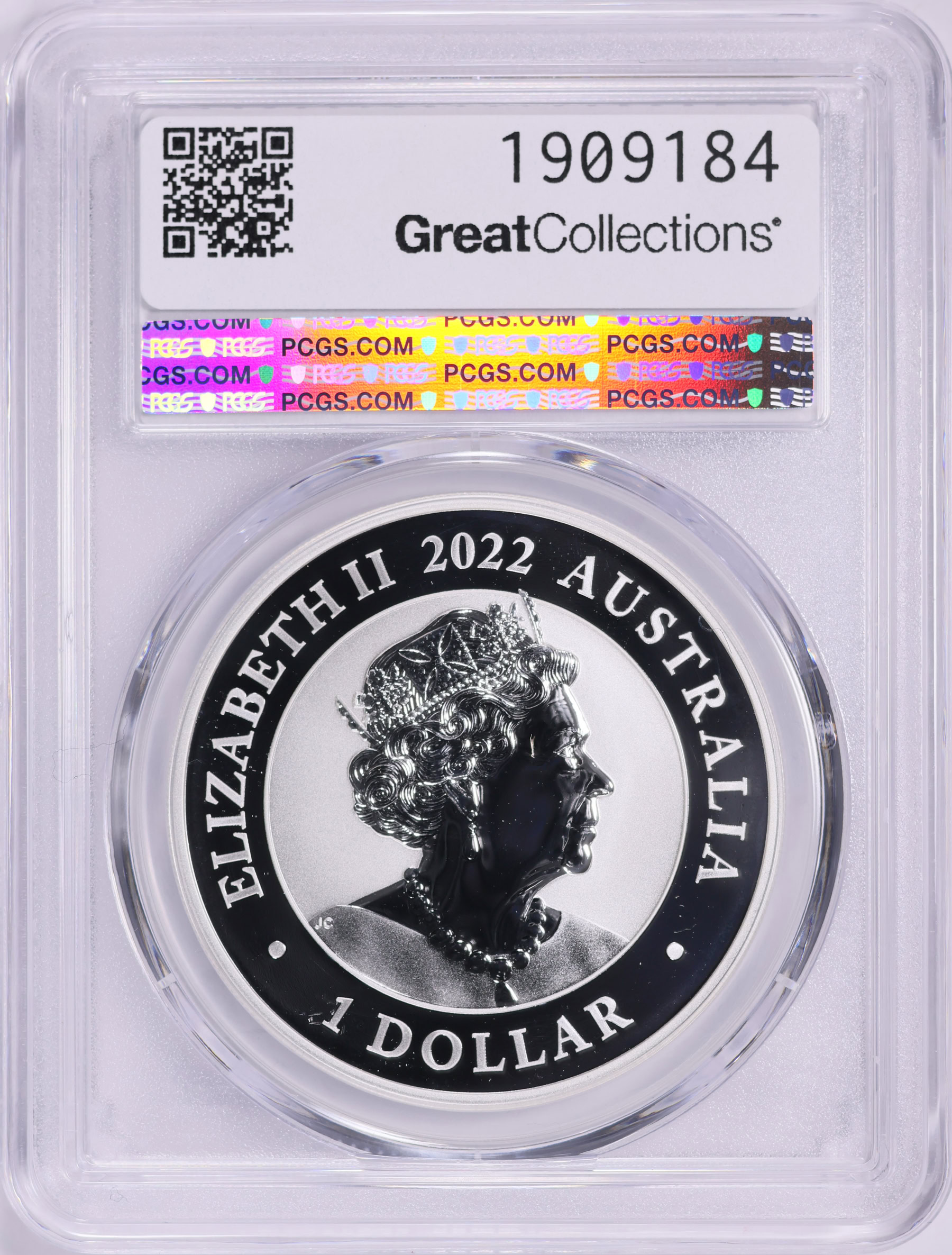 Australia 2022-P Colorized Silver Dollar Swan KM-4347 PCGS MS-70 (Item ...