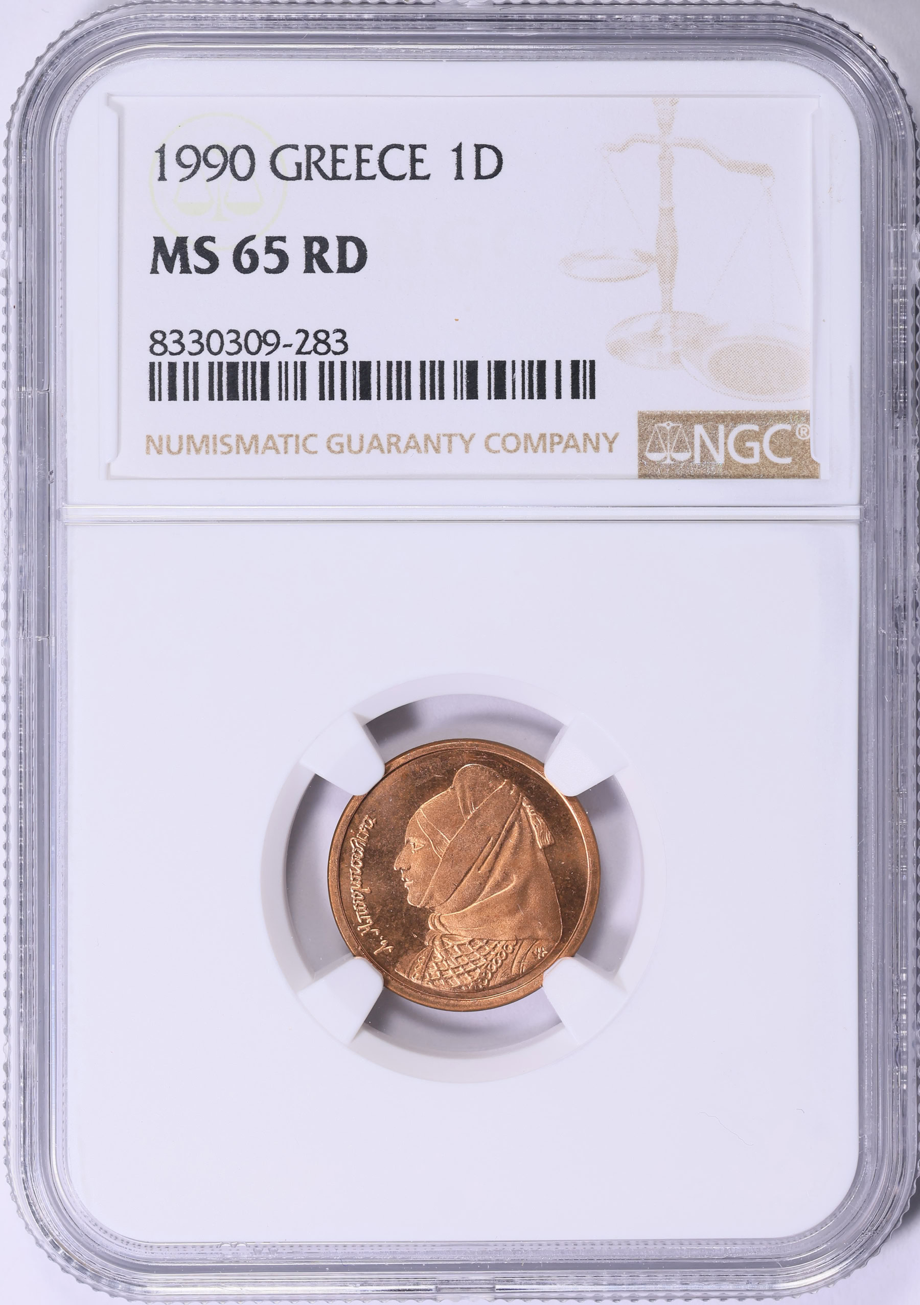 Greece 1990 Drachma KM-150 NGC MS-65 RD (Item 1909313 ...