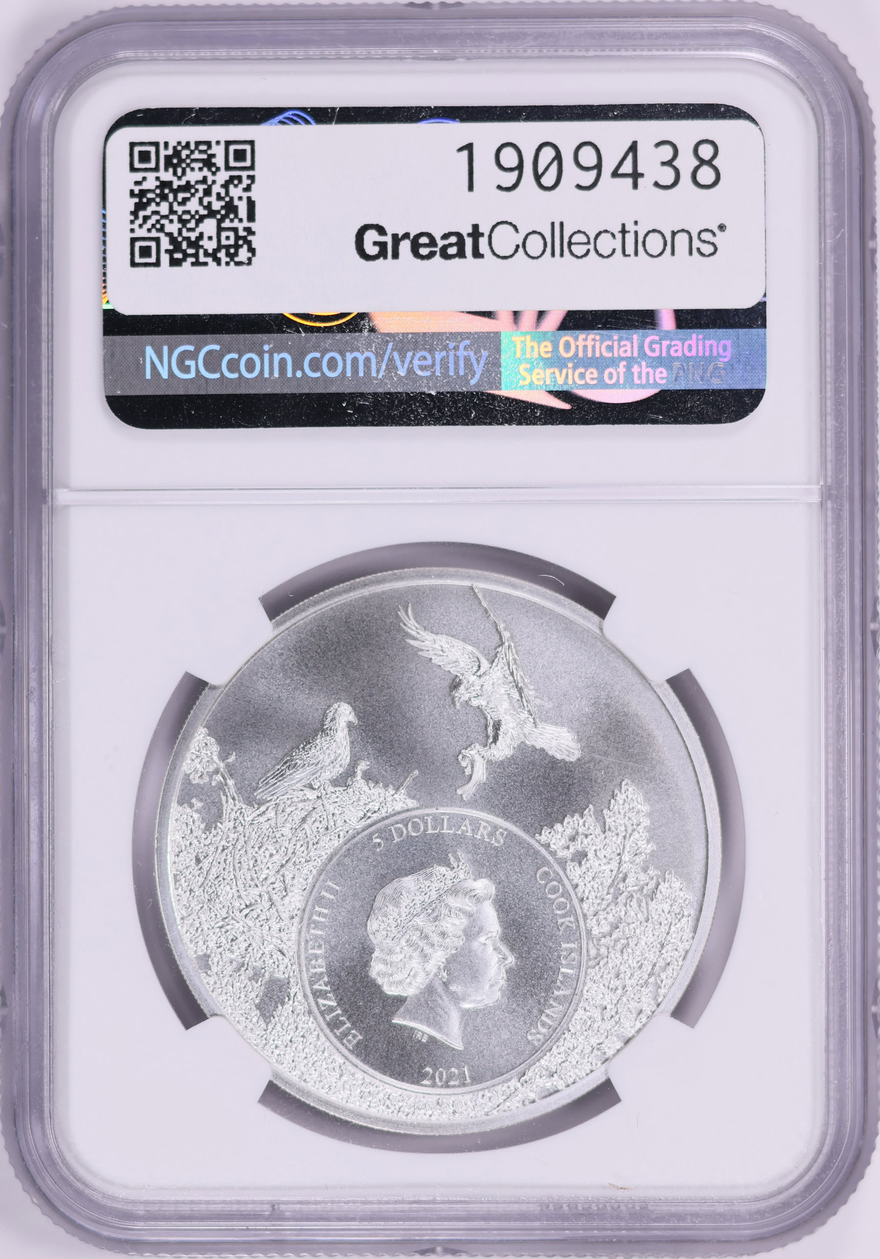 Cook Islands 2021 Colorized Silver $5 U.S. State Animal Series Nevada ...
