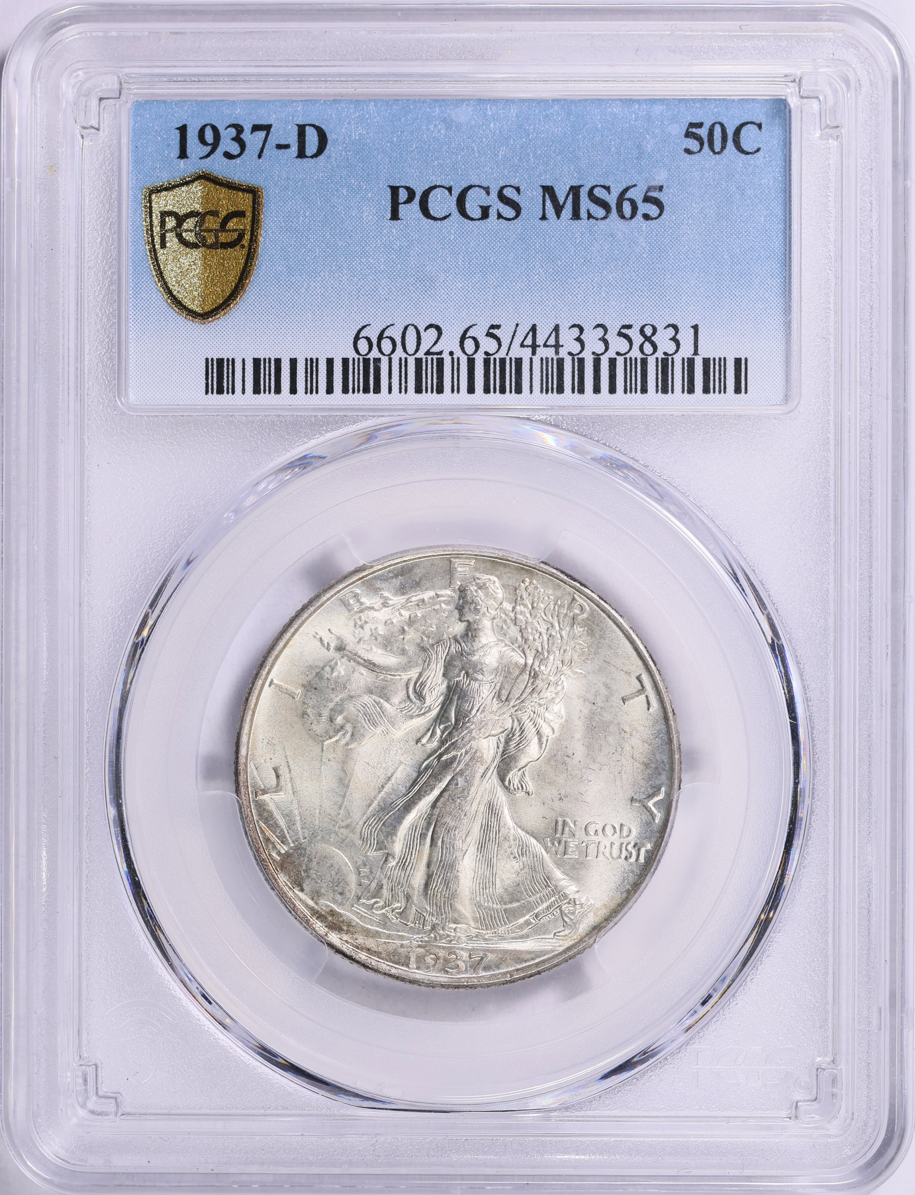 1937-D Walking Liberty Half Dollar PCGS MS-65 (Item 1909463) | GreatCollections Coin Auctions
