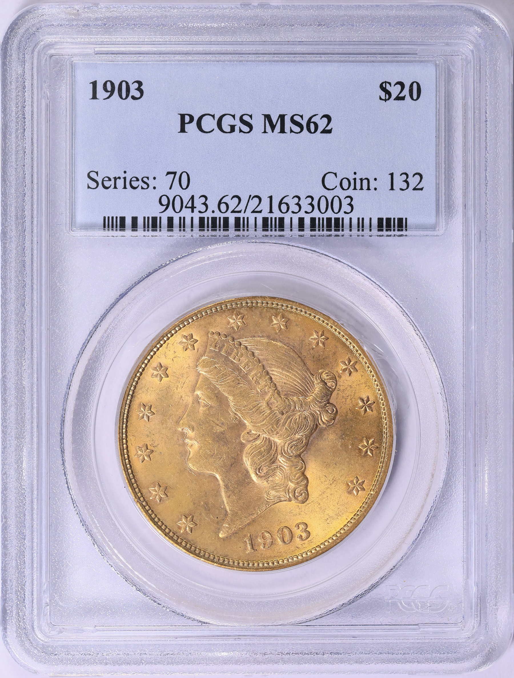 1903 Liberty Gold Double Eagle PCGS MS-62 (Item 1909546 ...