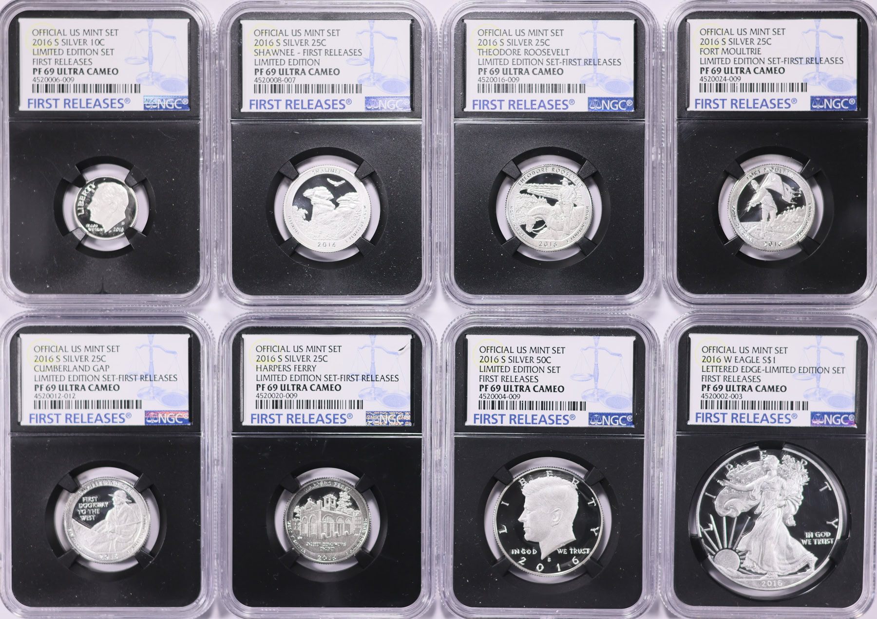 2016 U.S. Mint Limited Edition Silver Proof Set First Releases NGC ...
