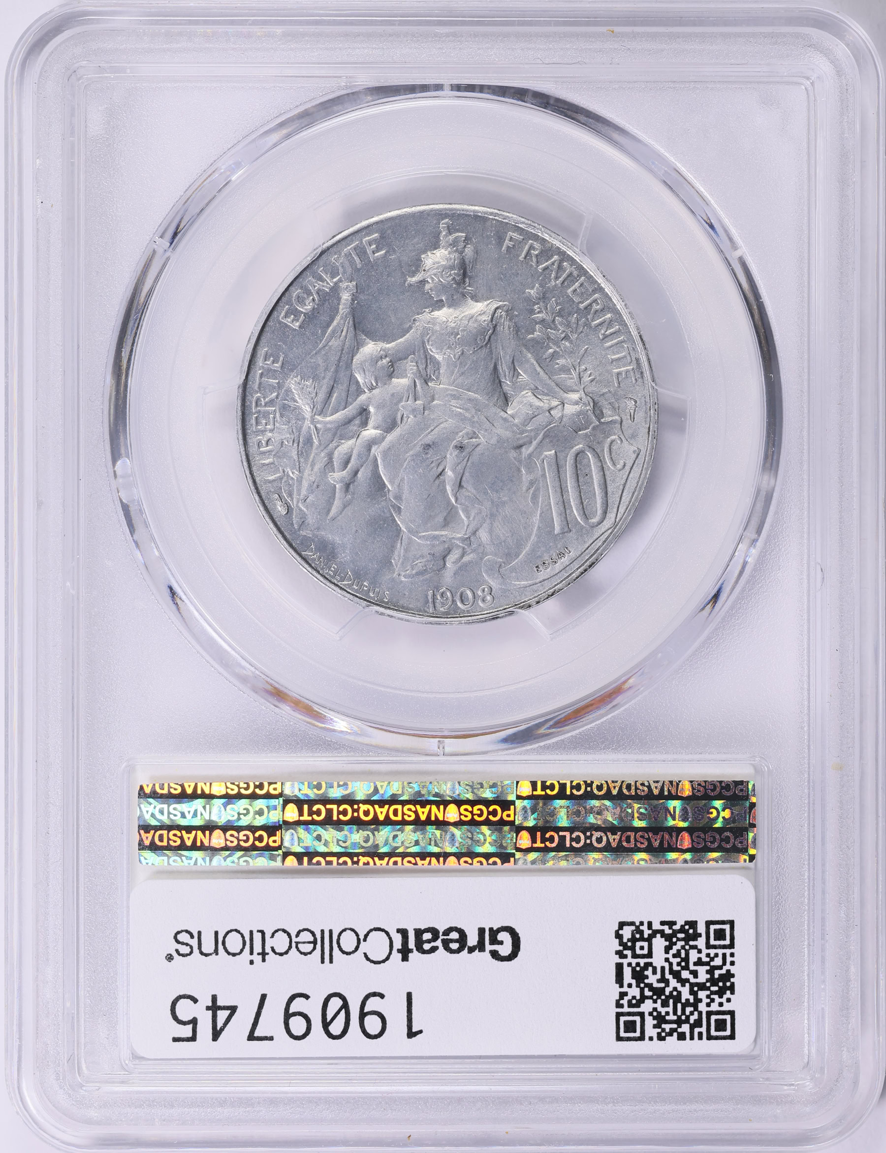 France 1908 10 Centimes Essai KM-E40 PCGS SP-65 (Item 1909745 ...