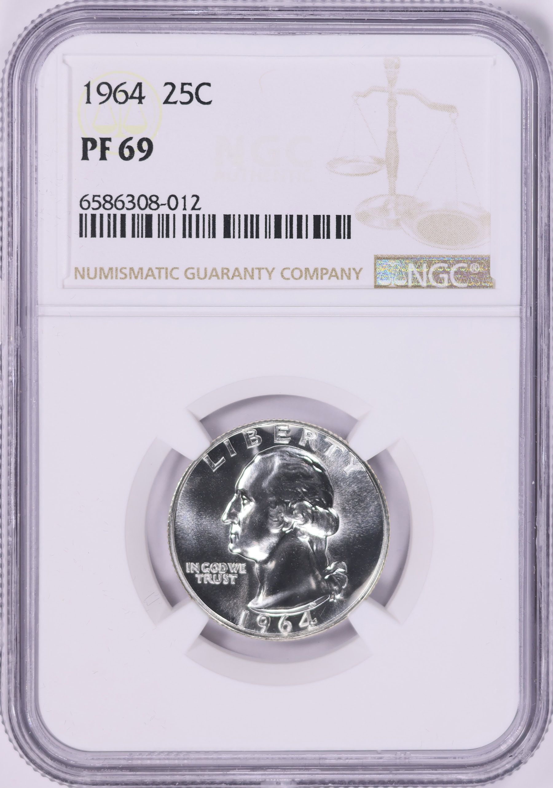 1964 Washington Quarter NGC Proof-69 (Item 1909966) | GreatCollections ...