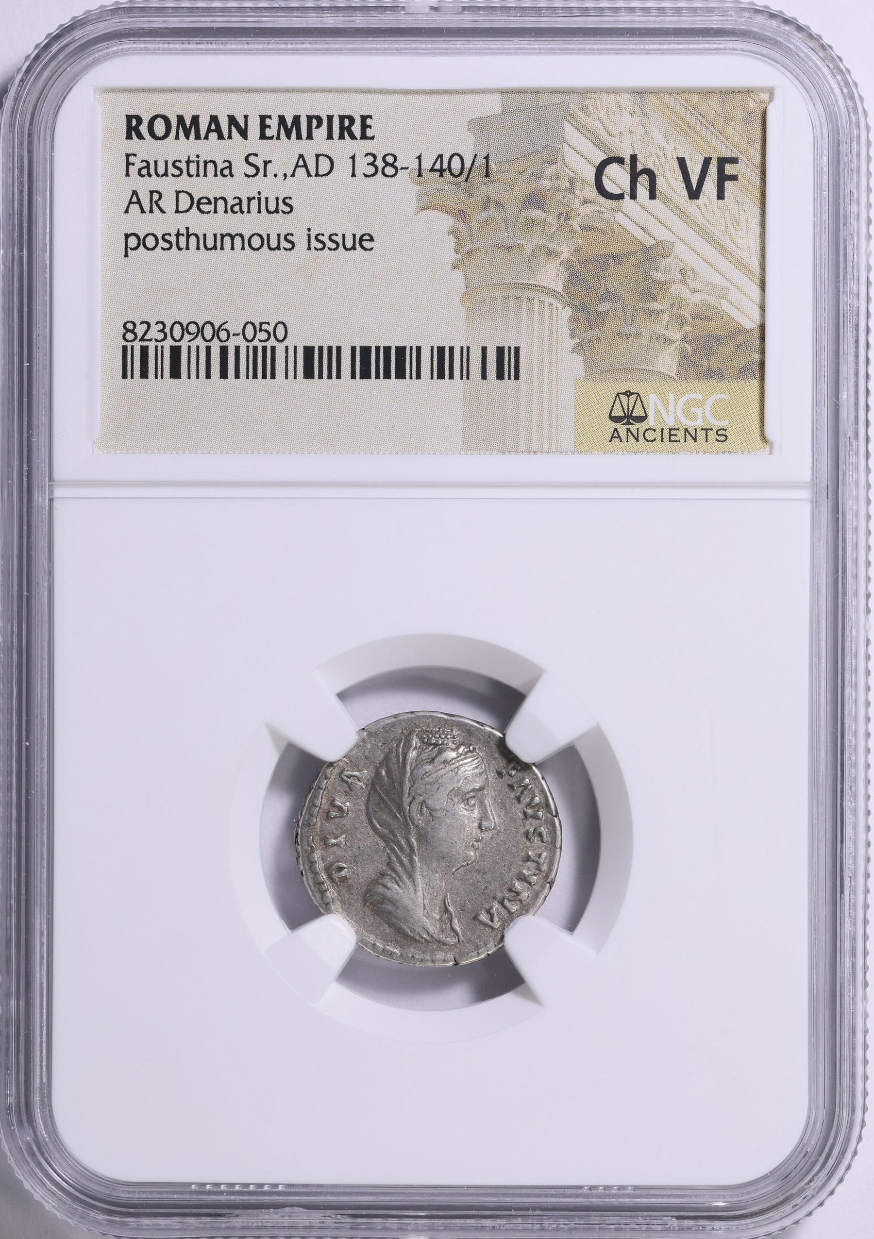 Ancient Roman Empire, Diva Faustina Senior (Died A.D. 141) c.A.D. 146 ...