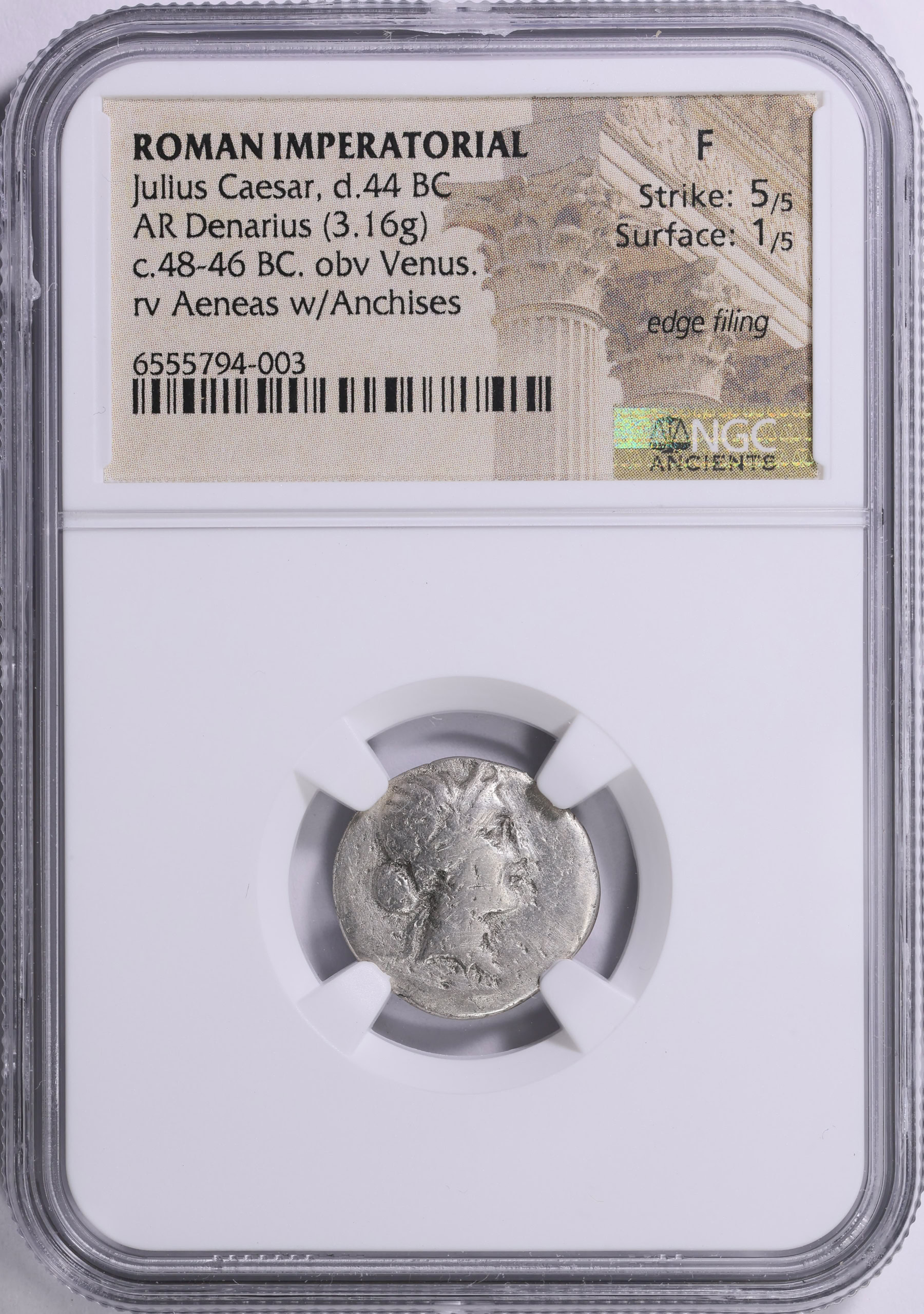 Ancient Roman Imperatorial, Julius Caesar (Died 44 B.C.) c.48-46 B.C ...