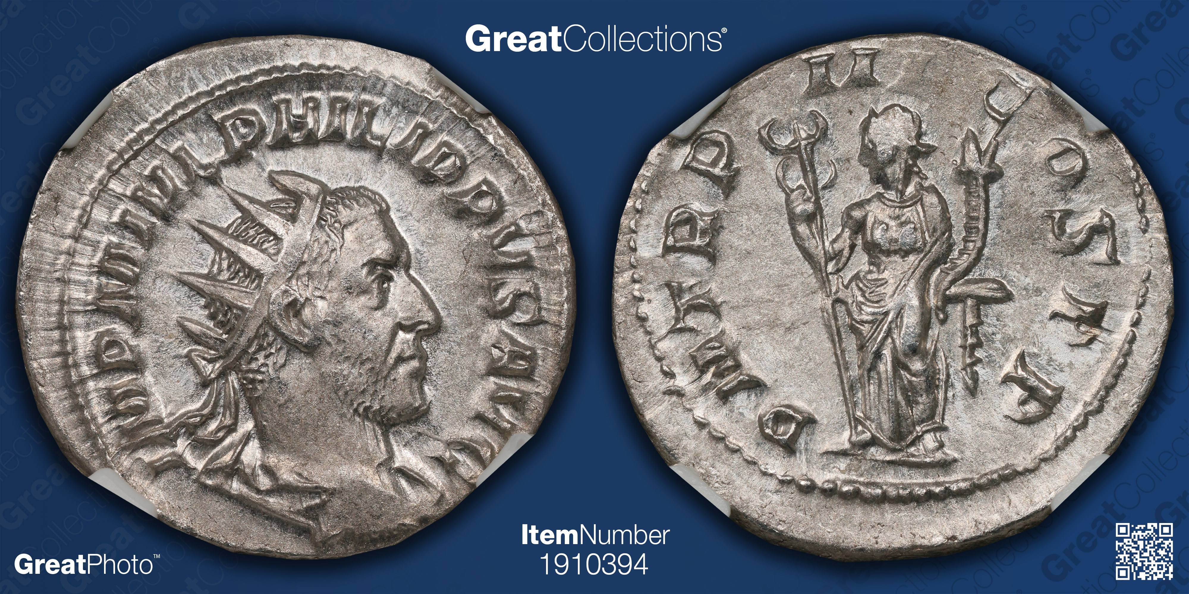 Ancient Roman Empire, Philip I (A.D. 244-249) A.D. 246 AR Antoninianus ...