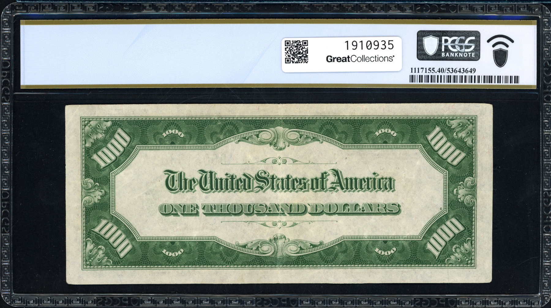 Fr. 2212-B (BA Block) 1934A $1,000 New York Federal Reserve Note Julian ...
