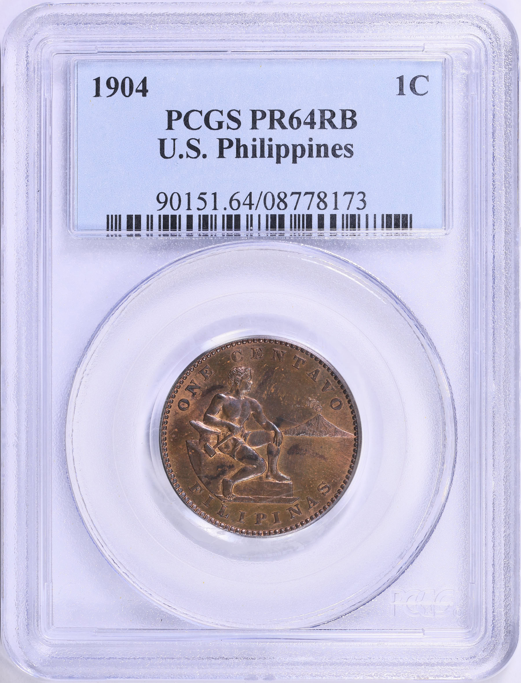 1904 U.S. Philippines One Centavo PCGS Proof-64 RB (Item 1910992 ...