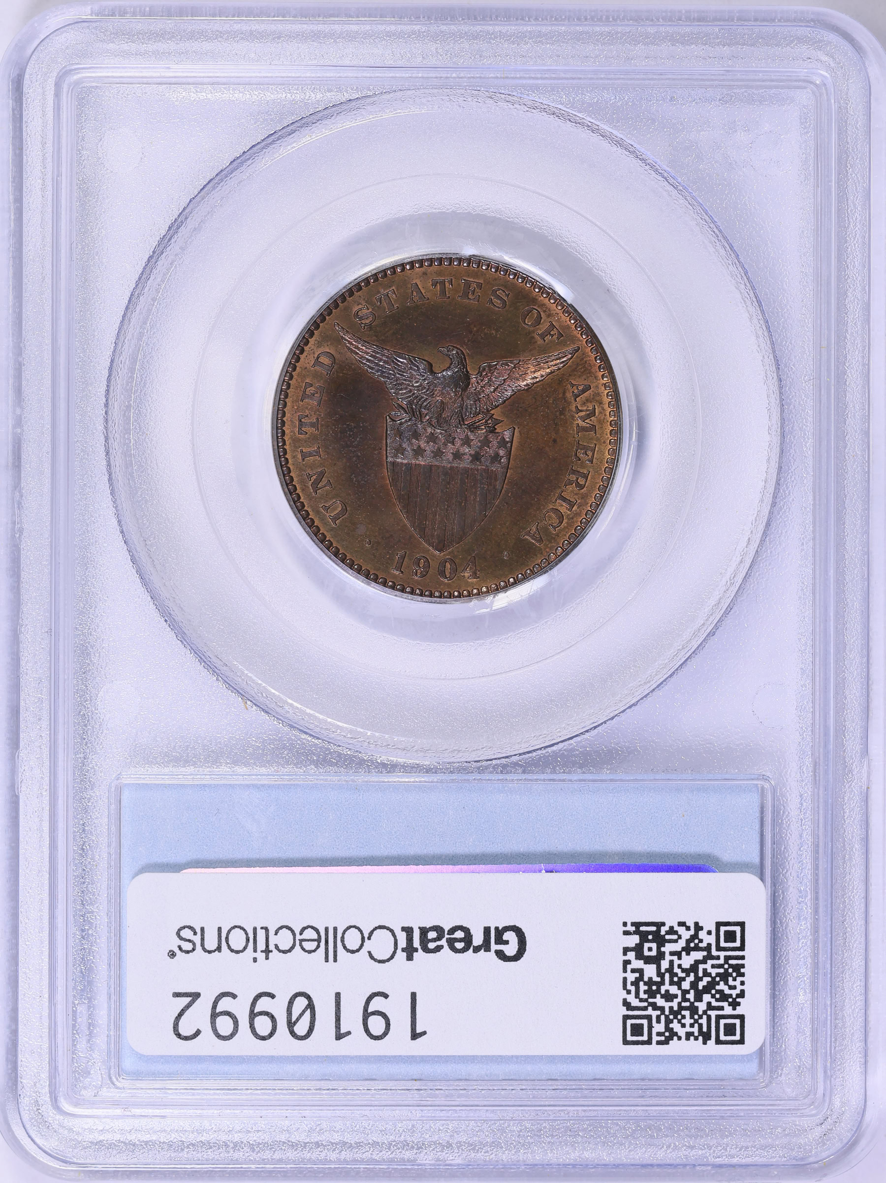 1904 U.S. Philippines One Centavo PCGS Proof-64 RB (Item 1910992 ...