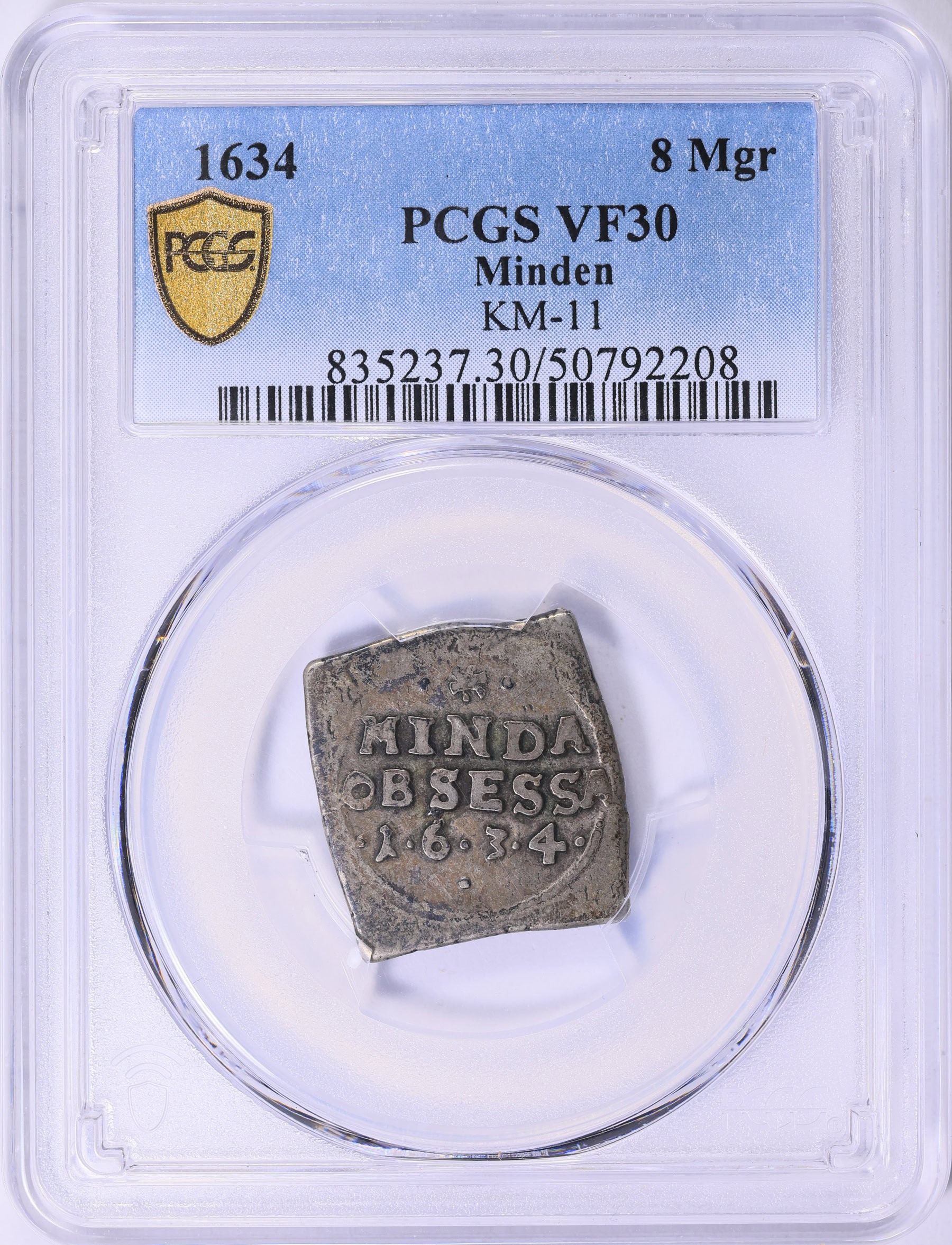 Germany - Minden 1634 Silver 8 Mariengroschen (Kopstucke) Siege Coinage PCGS VF-30 (Item 1910996 ...