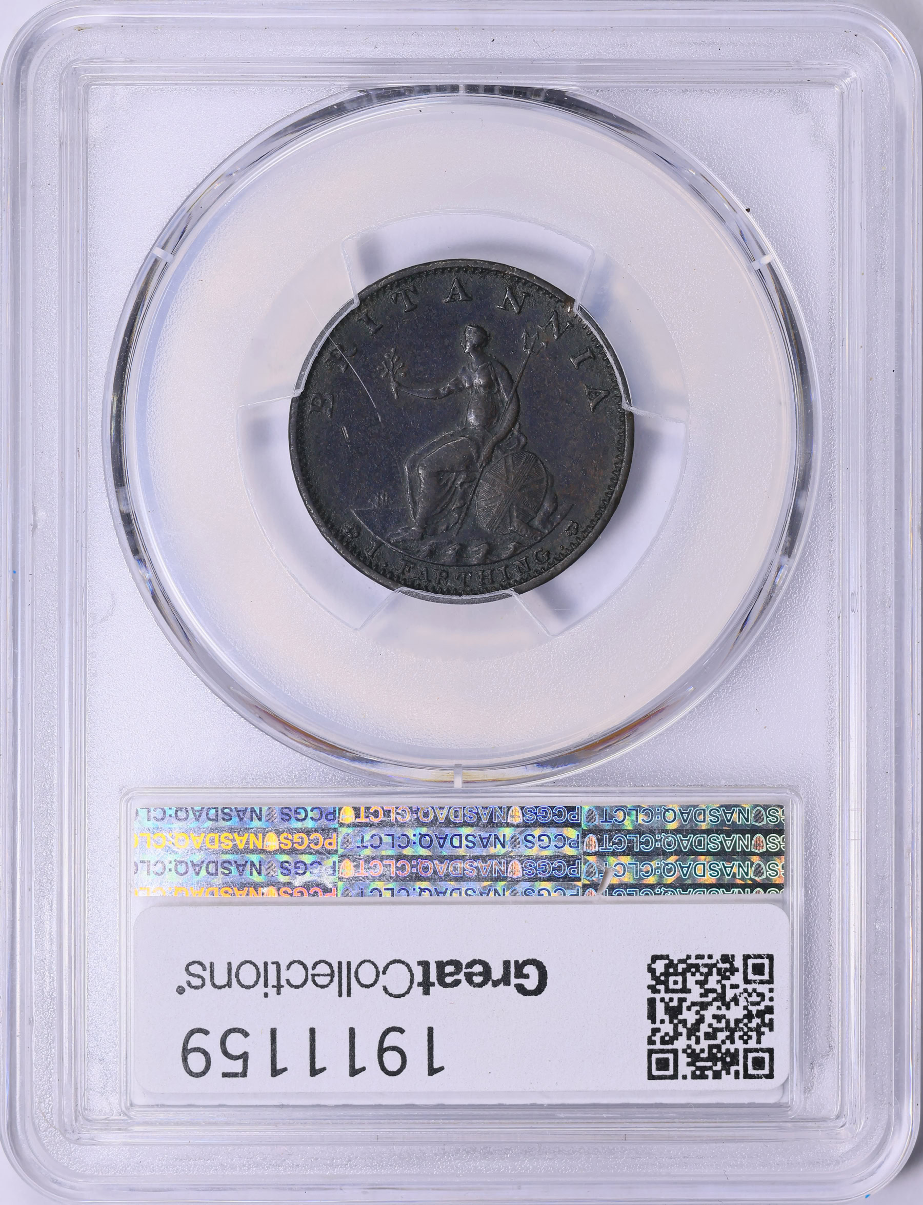 Great Britain 1799 Farthing KM-646 PCGS AU-55 (Item 1911159 ...