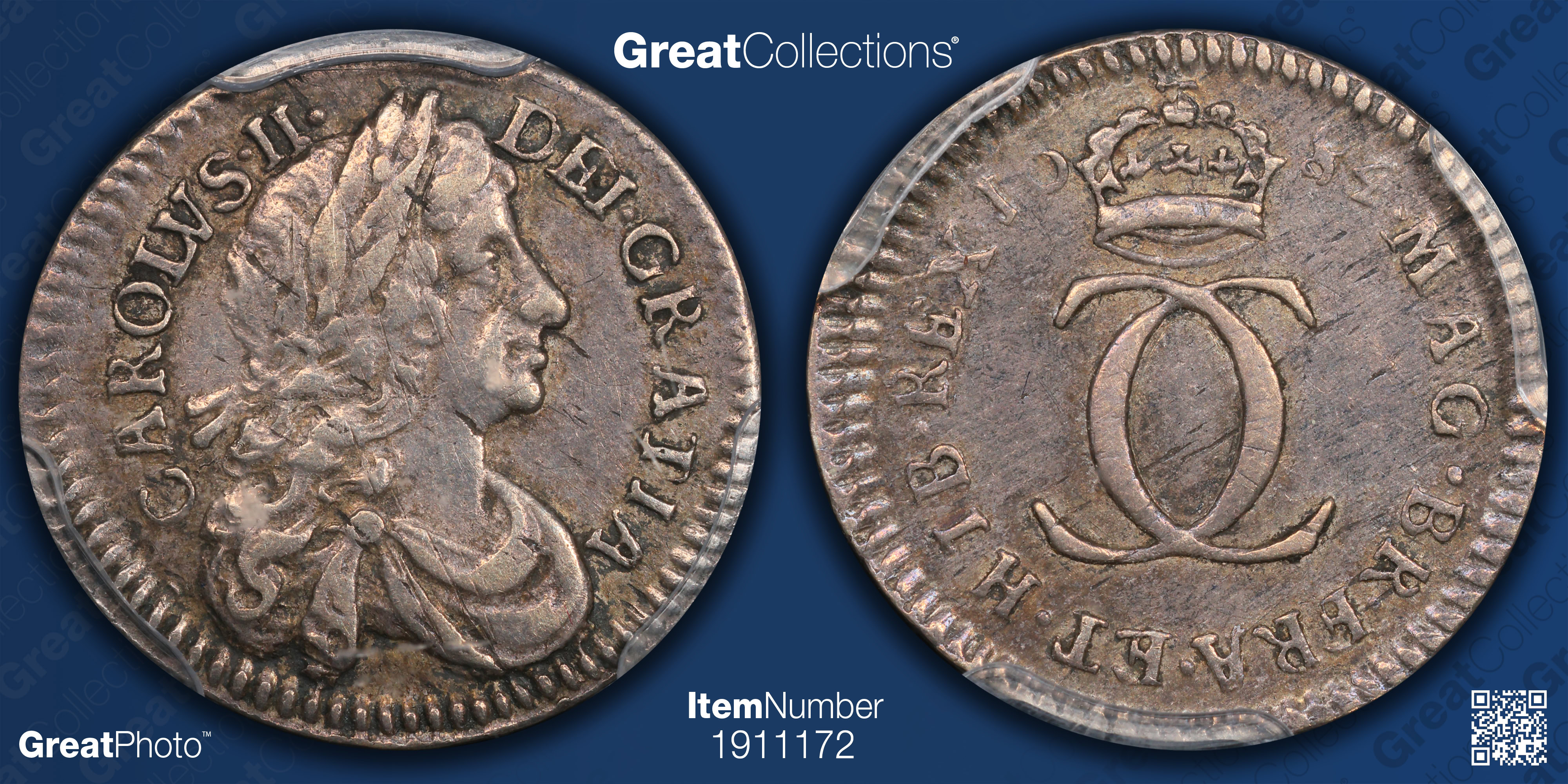 Great Britain 1684 Silver 2 Pence (1/2 Groat) KM-429 PCGS XF-40 (Item ...